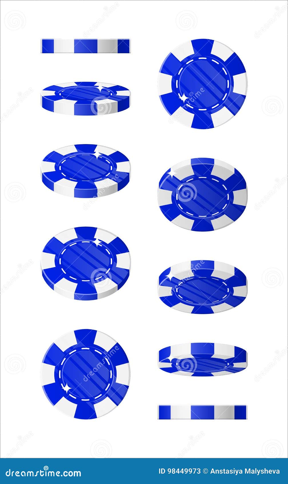 Blue Chips Views Cartoon Style Isolated Stock Vector - Illustration of ...