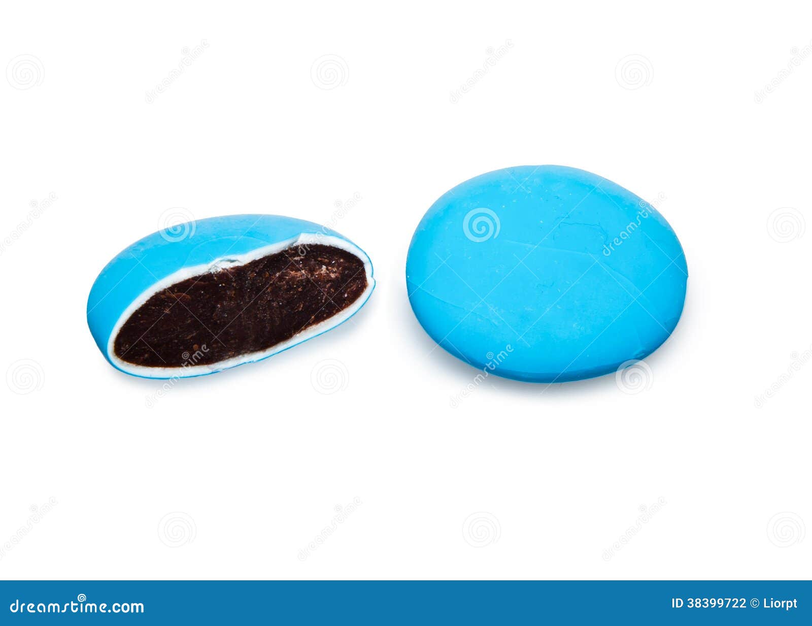 Blue Chocolate candy stock photo. Image of snack, drink - 38399722