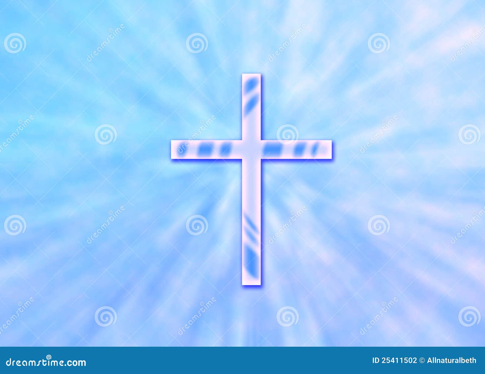 Blue Christian Cross stock illustration. Illustration of blue - 25411502