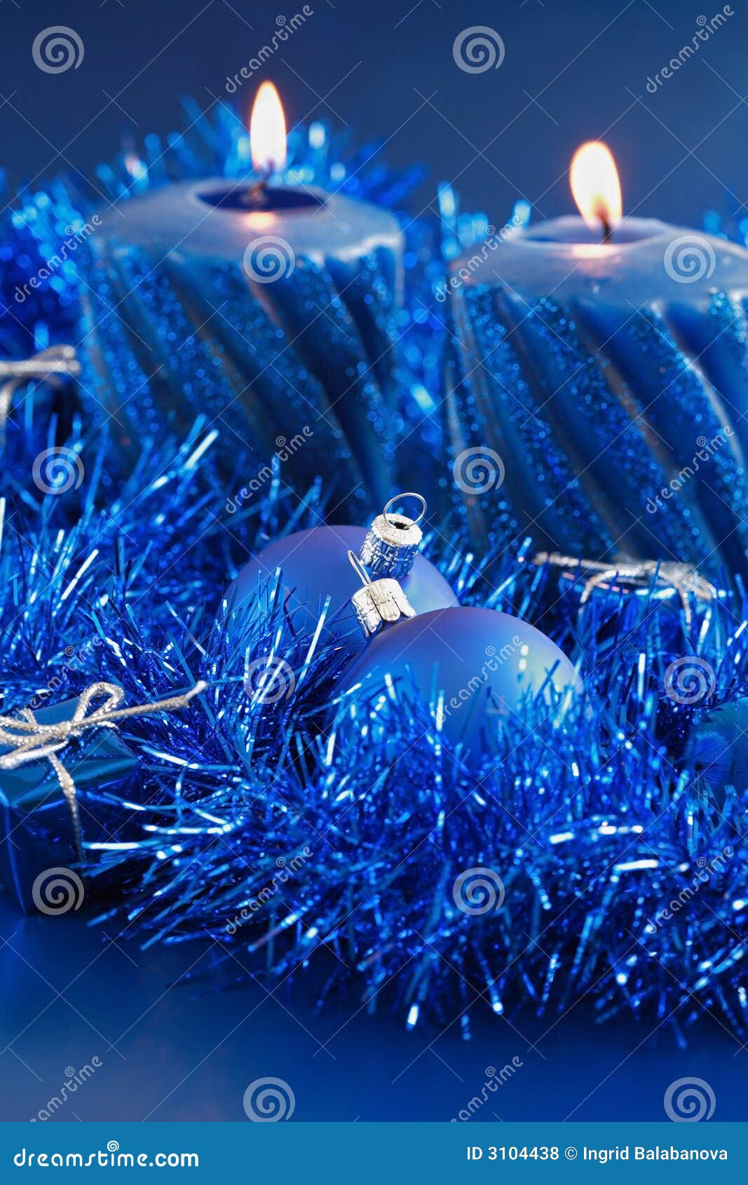Blue Christmas stock photo. Image of balls, ornament, colorful - 3104438