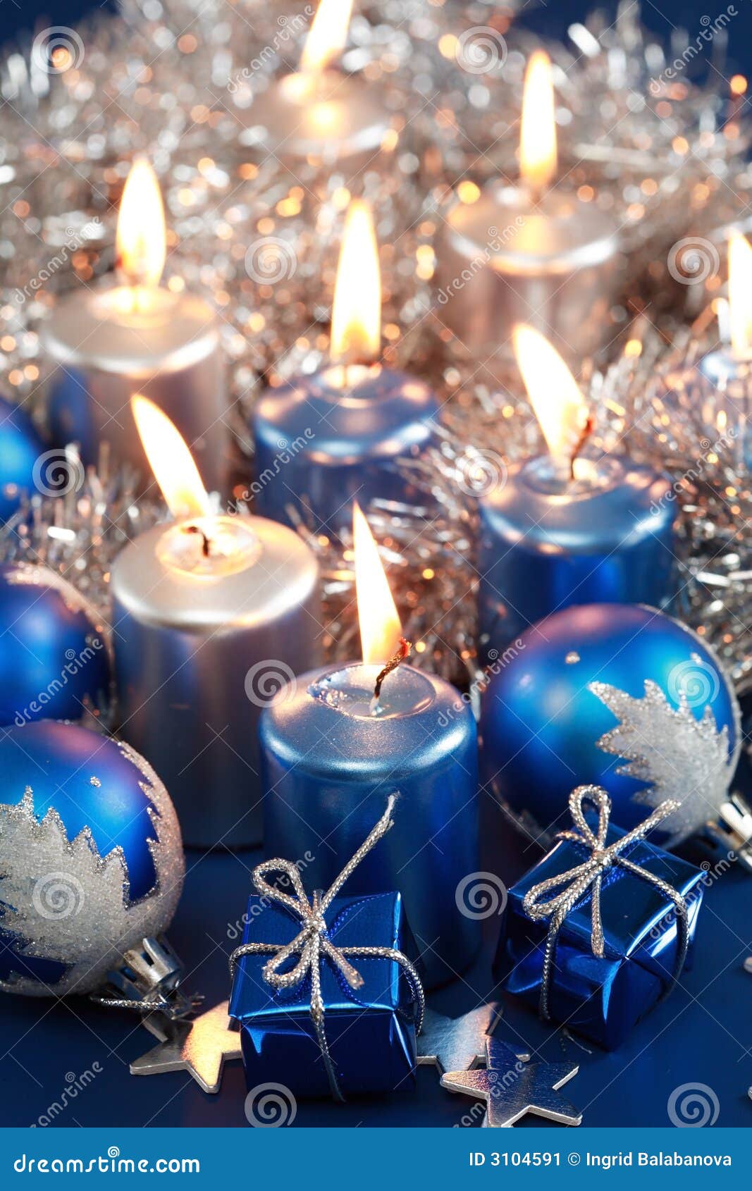 Blue Christmas stock image. Image of garland, event, festivities - 3104591