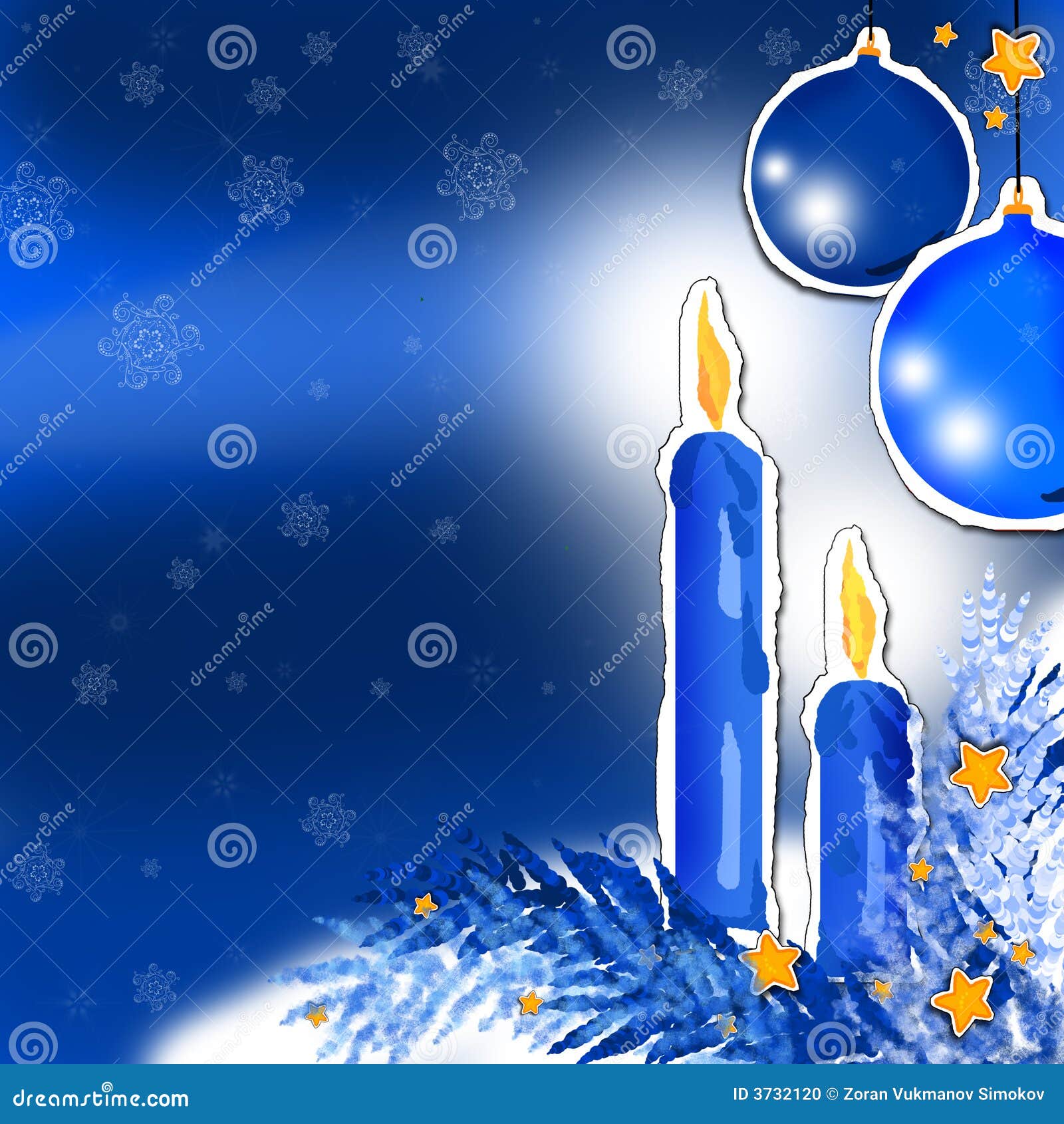 Blue Christmas Picture. Image: 3732120