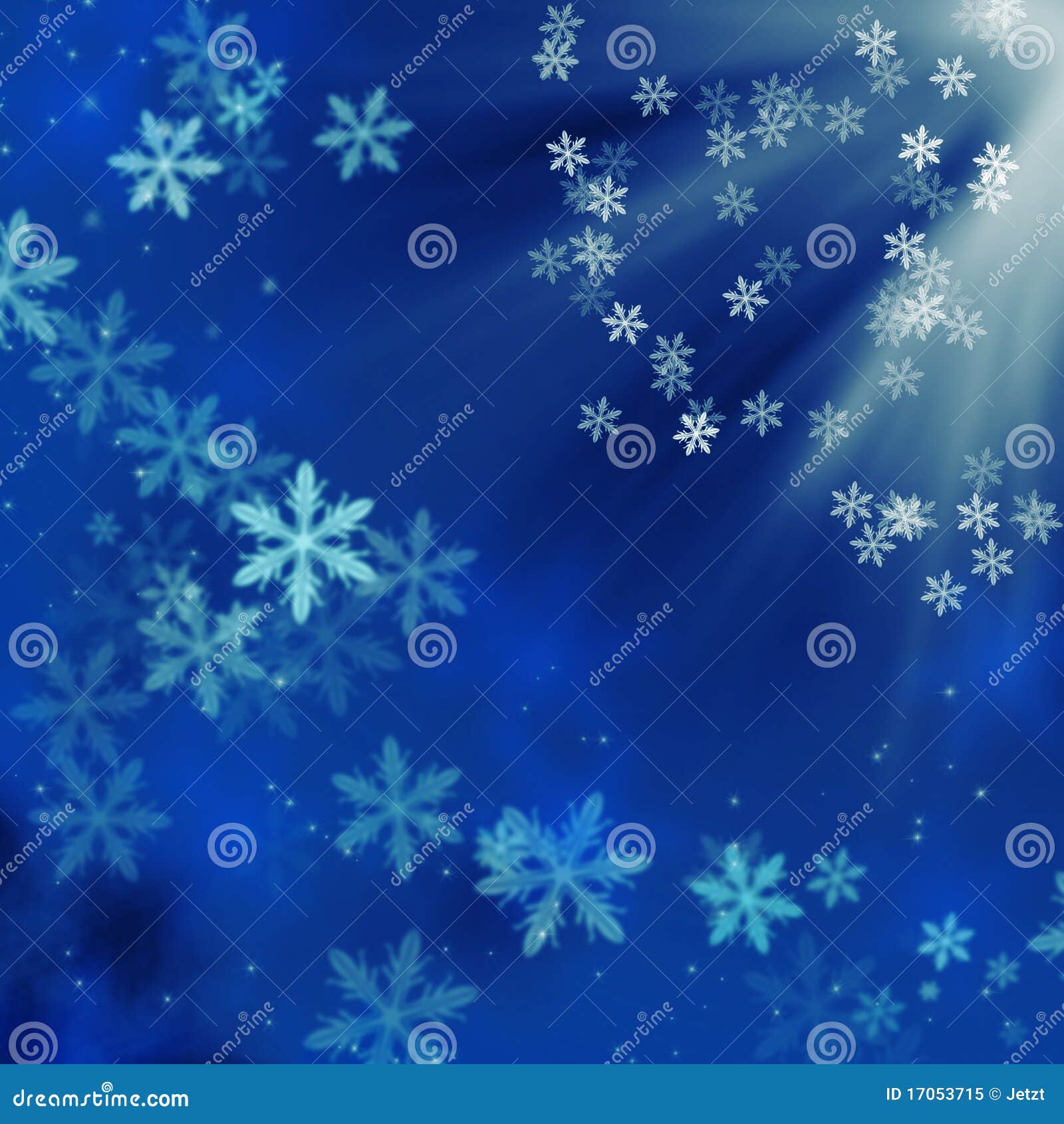Blue Christmas Background with Snowflakes Stock Image - Image of ...