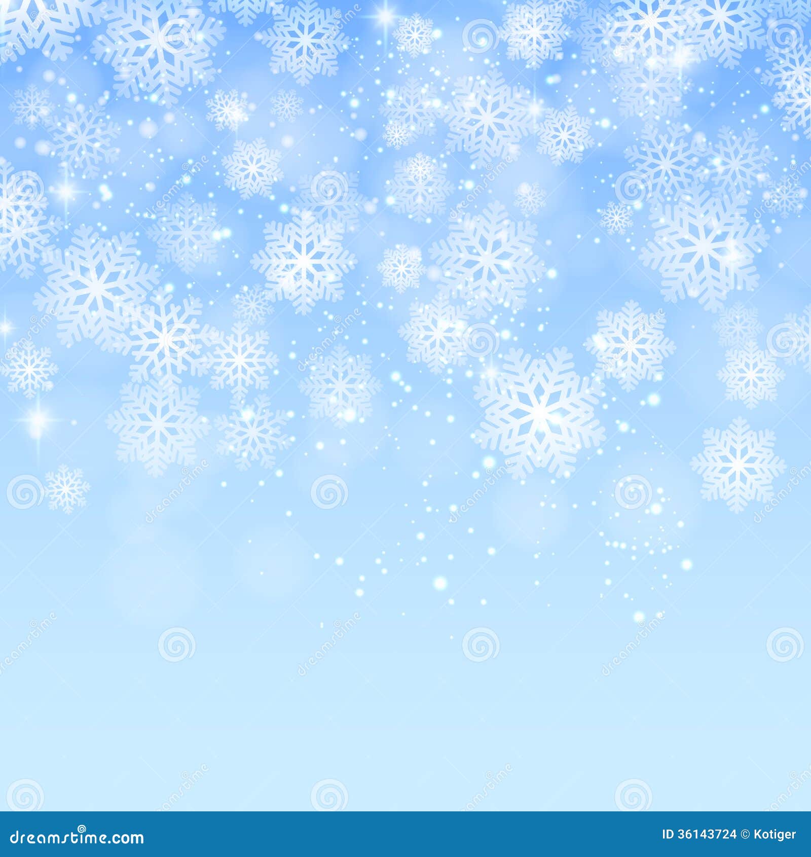 Blue Christmas Background with Snowflakes Vector Stock Vector ...