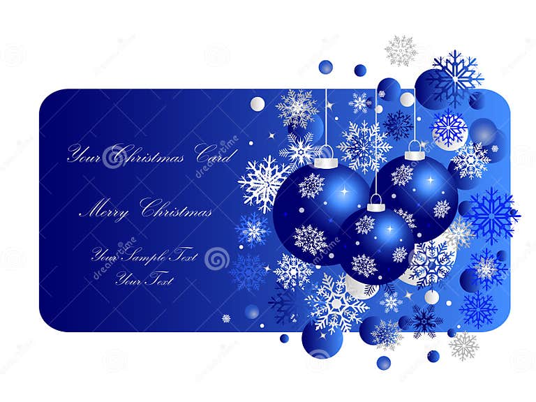 Blue Christmas Banner stock vector. Illustration of curve - 17037828