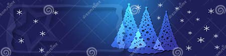 Blue Christmas banner stock illustration. Illustration of header - 6289846