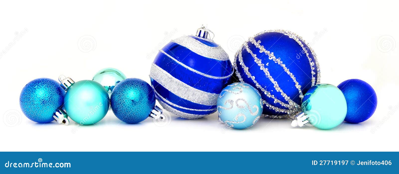 Blue Christmas baubles stock image. Image of christmas - 27719197