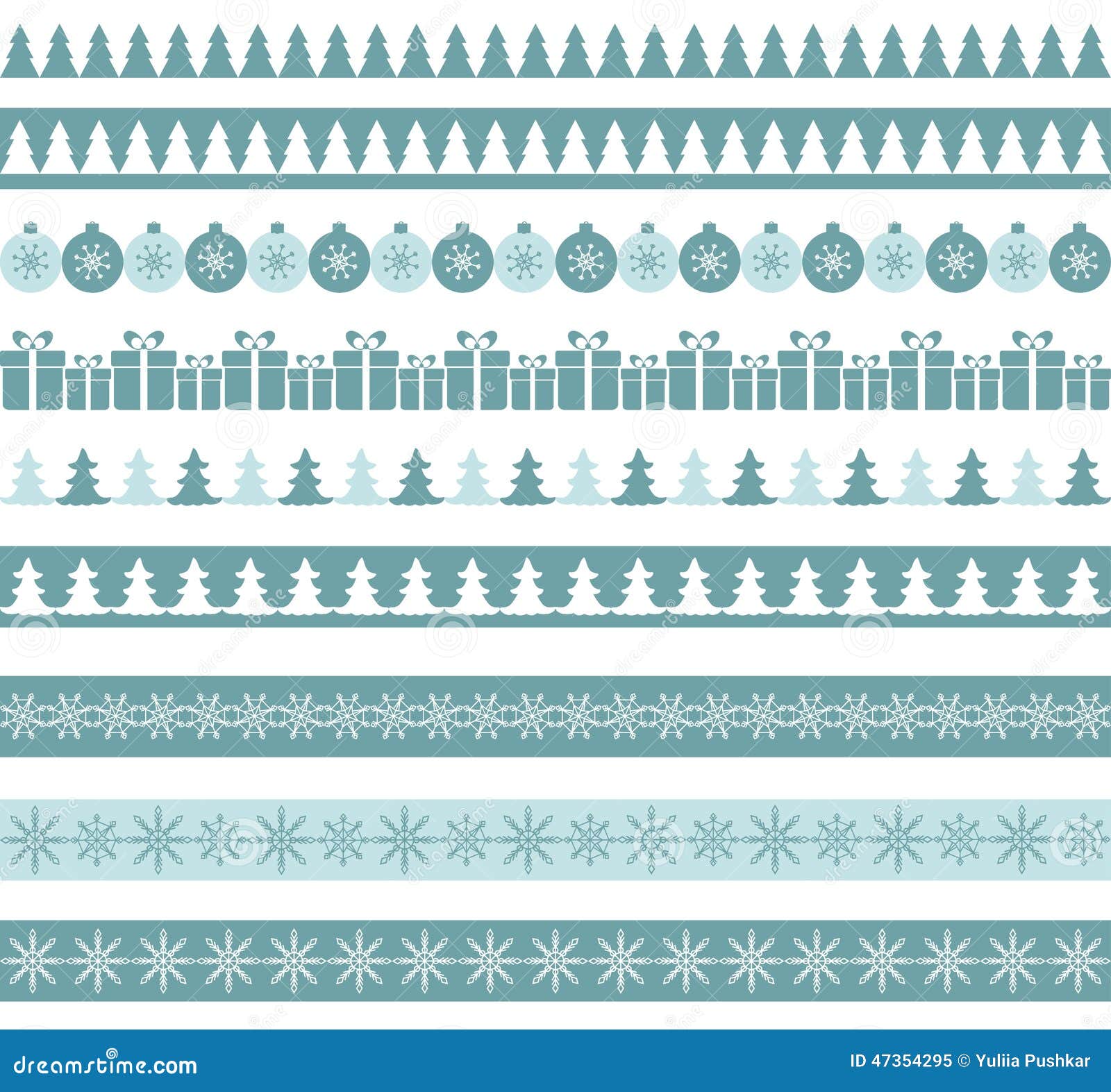 Blue Christmas borders stock illustration. Illustration of blue - 47354295