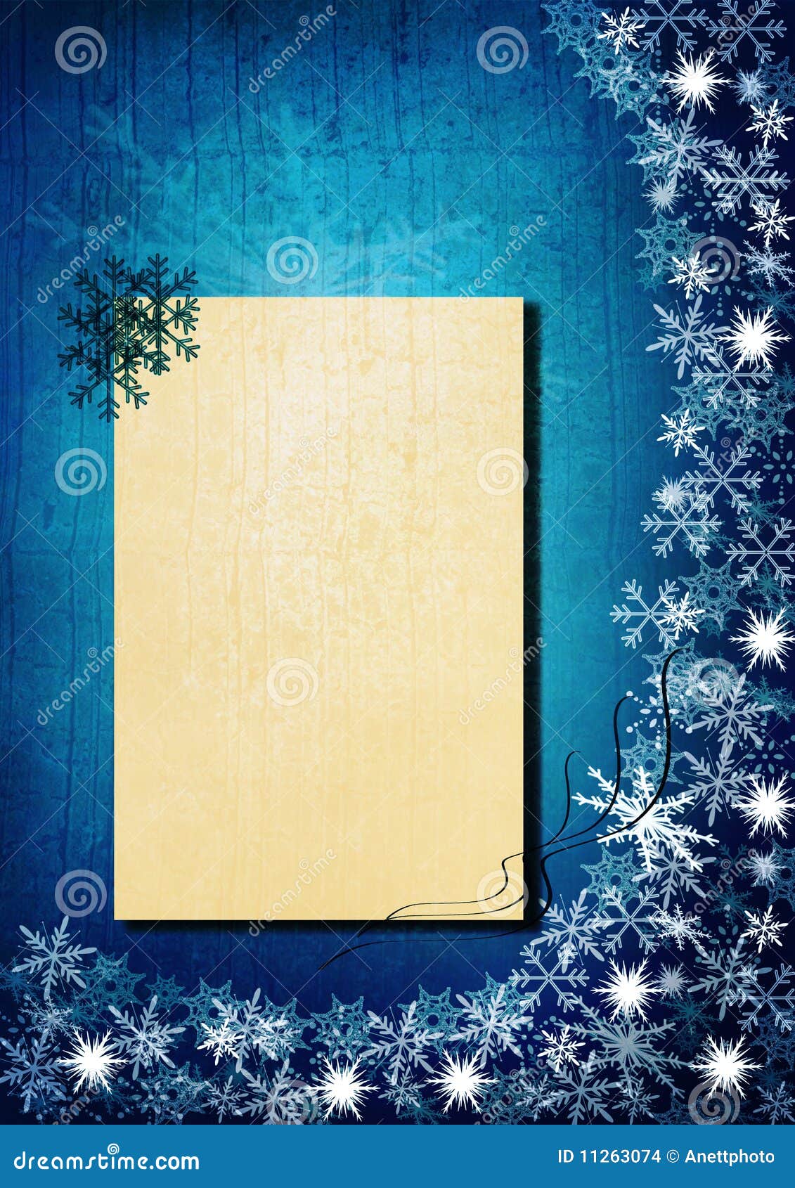 Blue Christmas card stock illustration. Illustration of letter - 11263074
