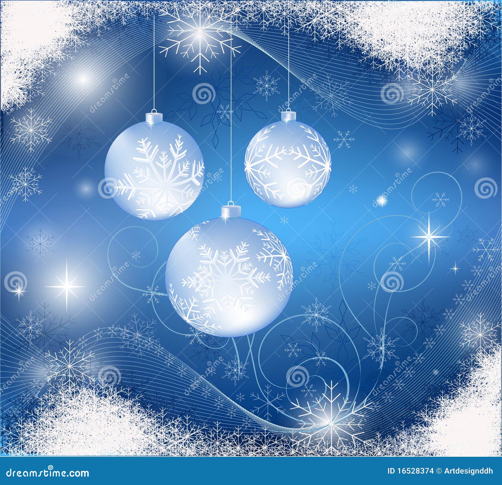 Blue christmas card stock vector. Illustration of color - 16528374