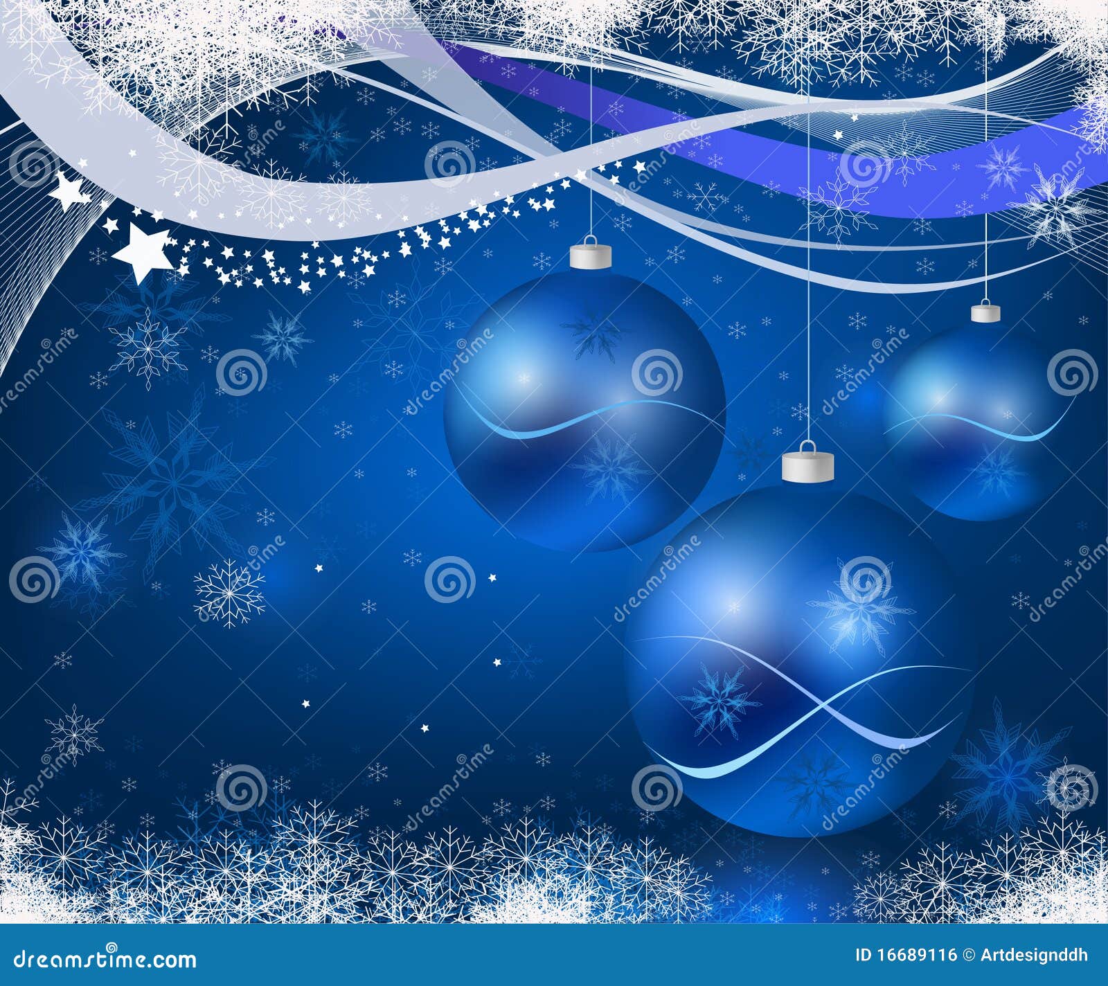Blue christmas card stock vector. Illustration of stylized - 16689116