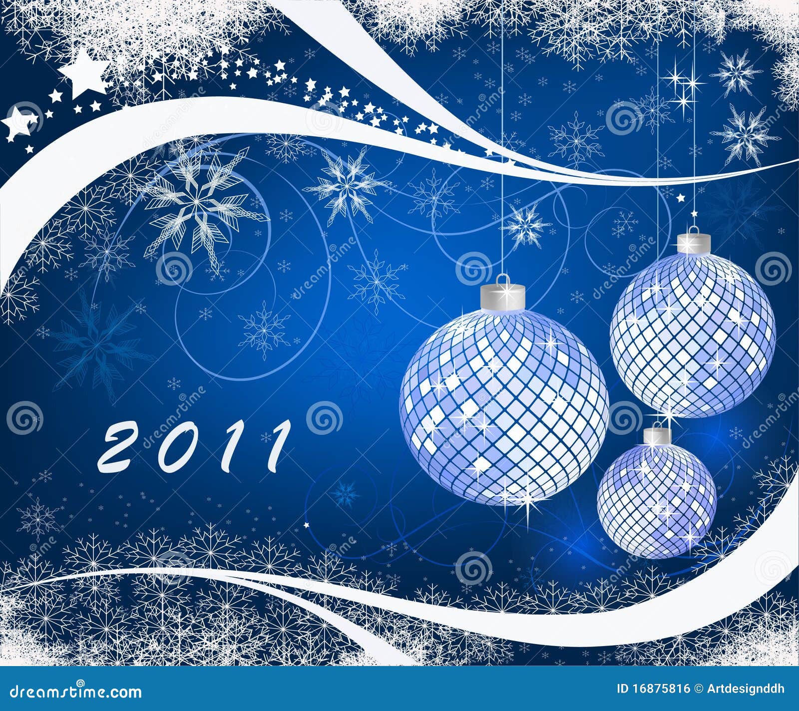 Blue christmas card stock vector. Illustration of flake - 16875816