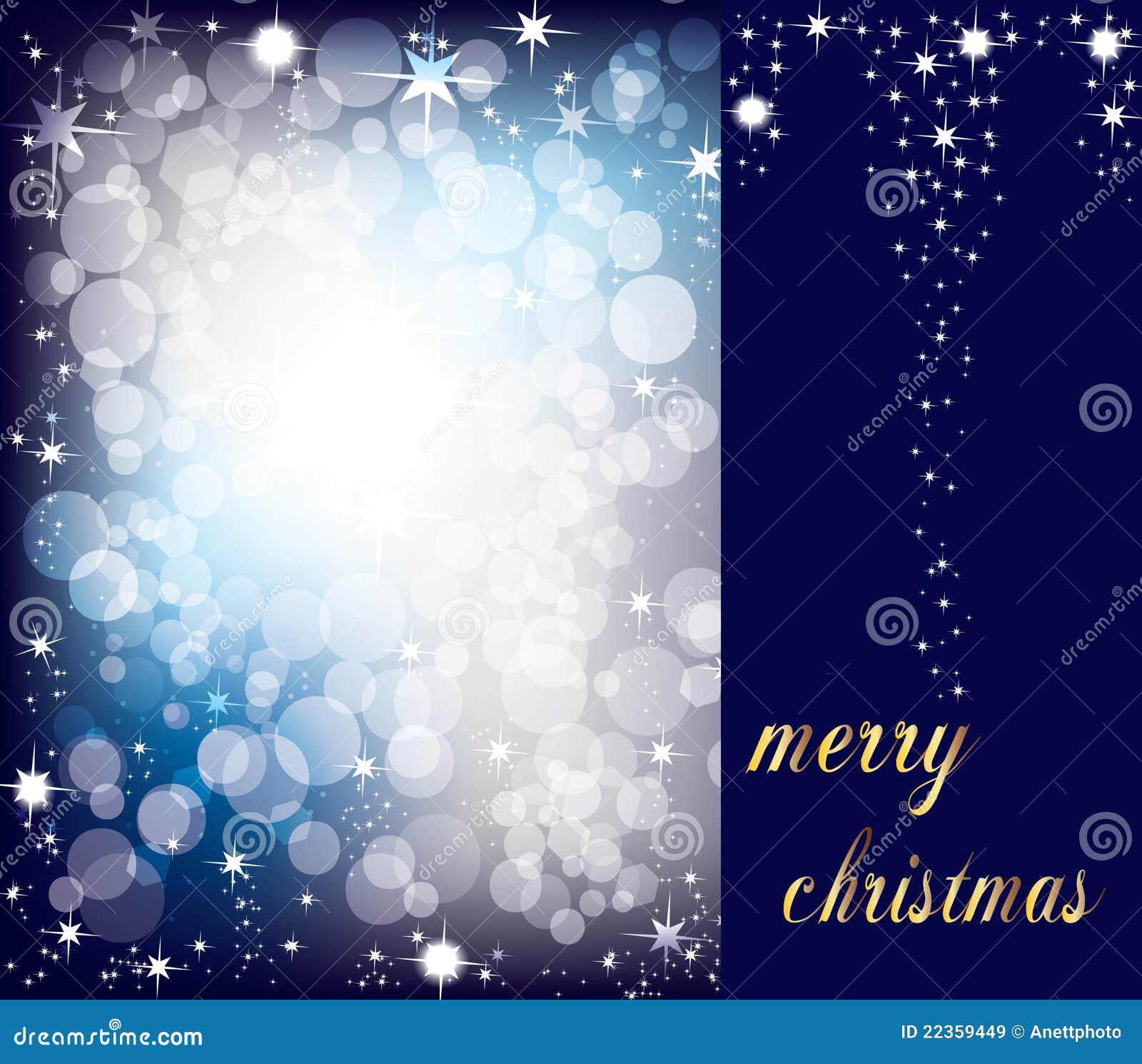 Blue Christmas card stock vector. Illustration of blue - 22359449