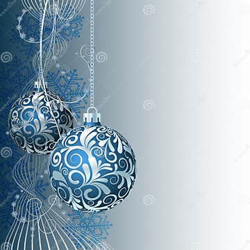 Blue Christmas card stock vector. Illustration of curve - 27433872