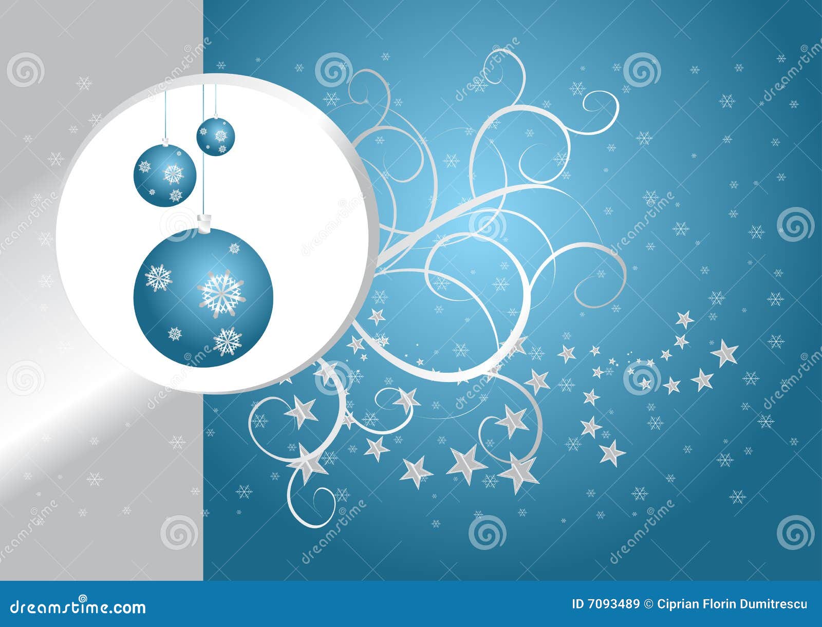 Blue christmas card stock illustration. Illustration of card - 7093489