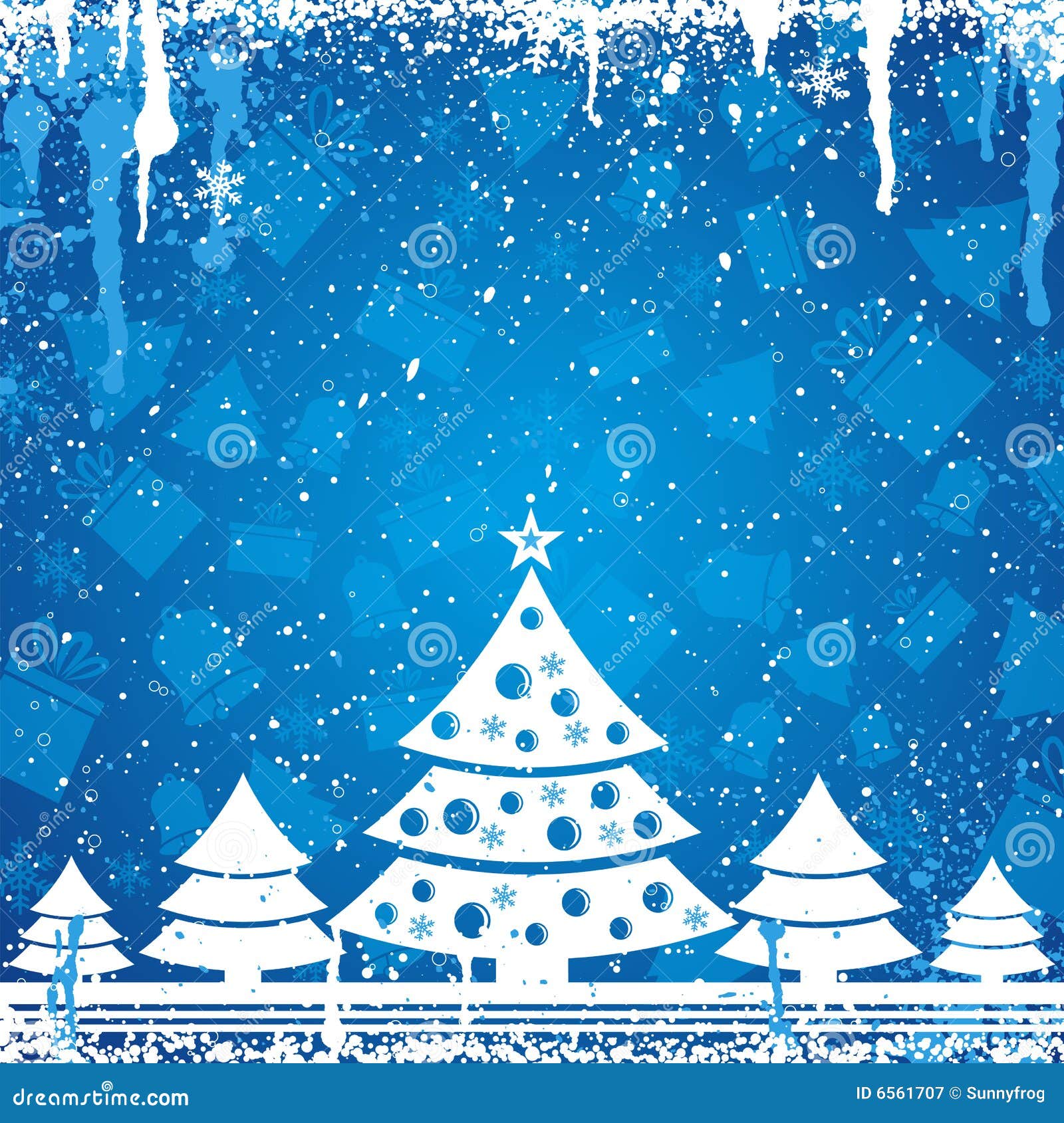 Blue Christmas Card, Vector Stock Vector - Illustration of color ...