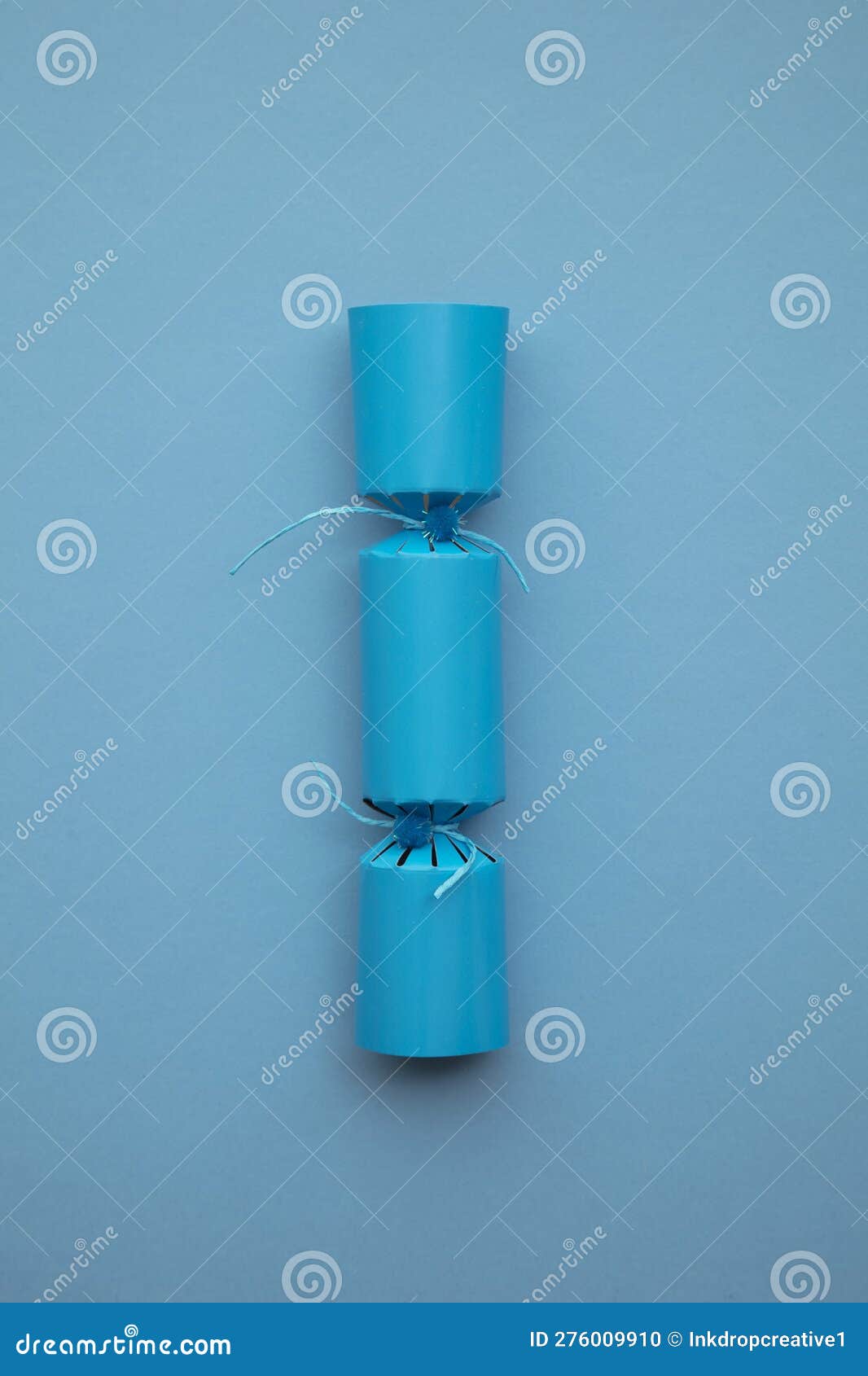 Blue Christmas Cracker on a Blue Background Stock Photo - Image of ...