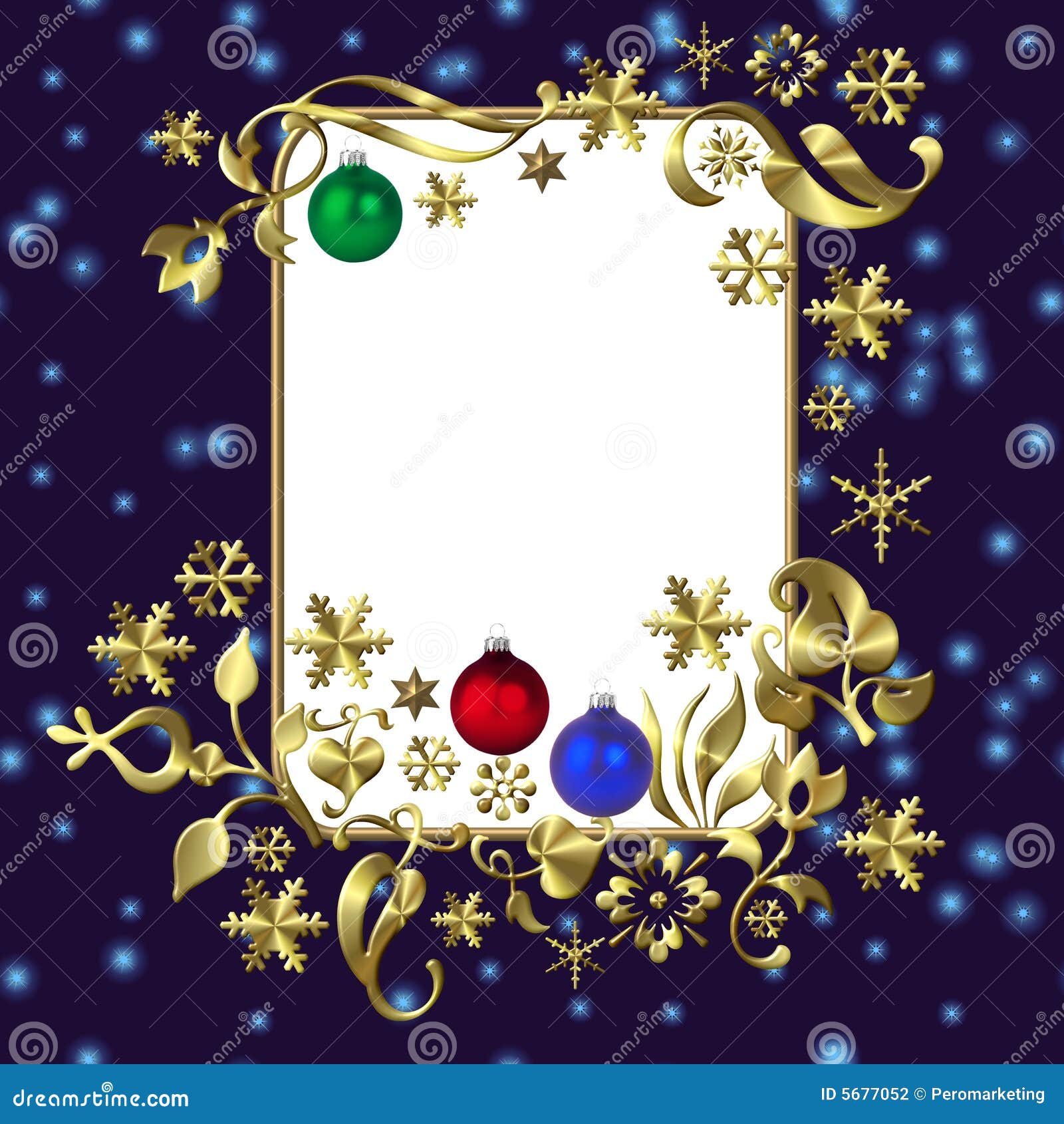 Blue christmas frame stock illustration. Illustration of space - 5677052