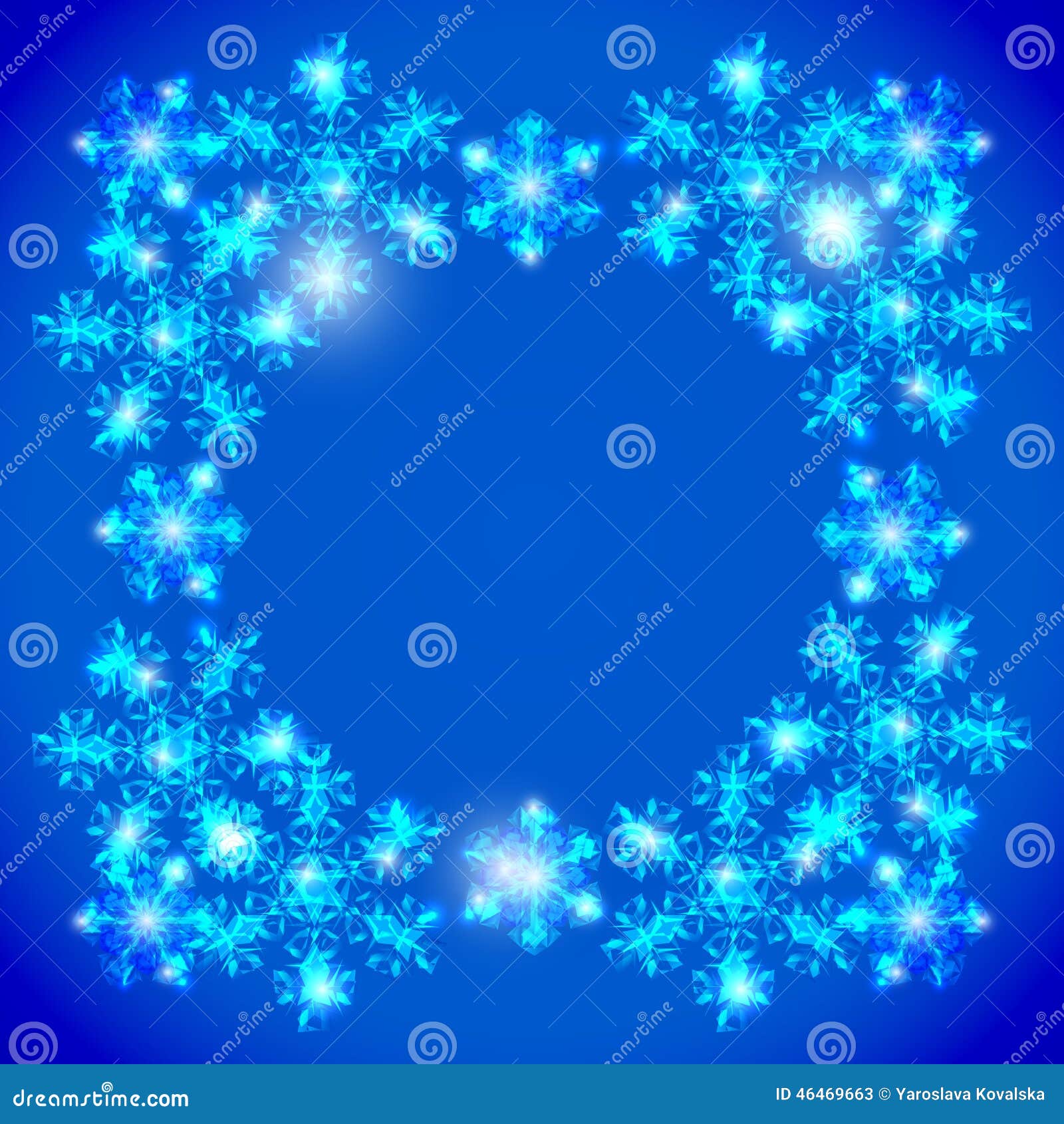 Blue Christmas frame stock illustration. Illustration of festive - 46469663