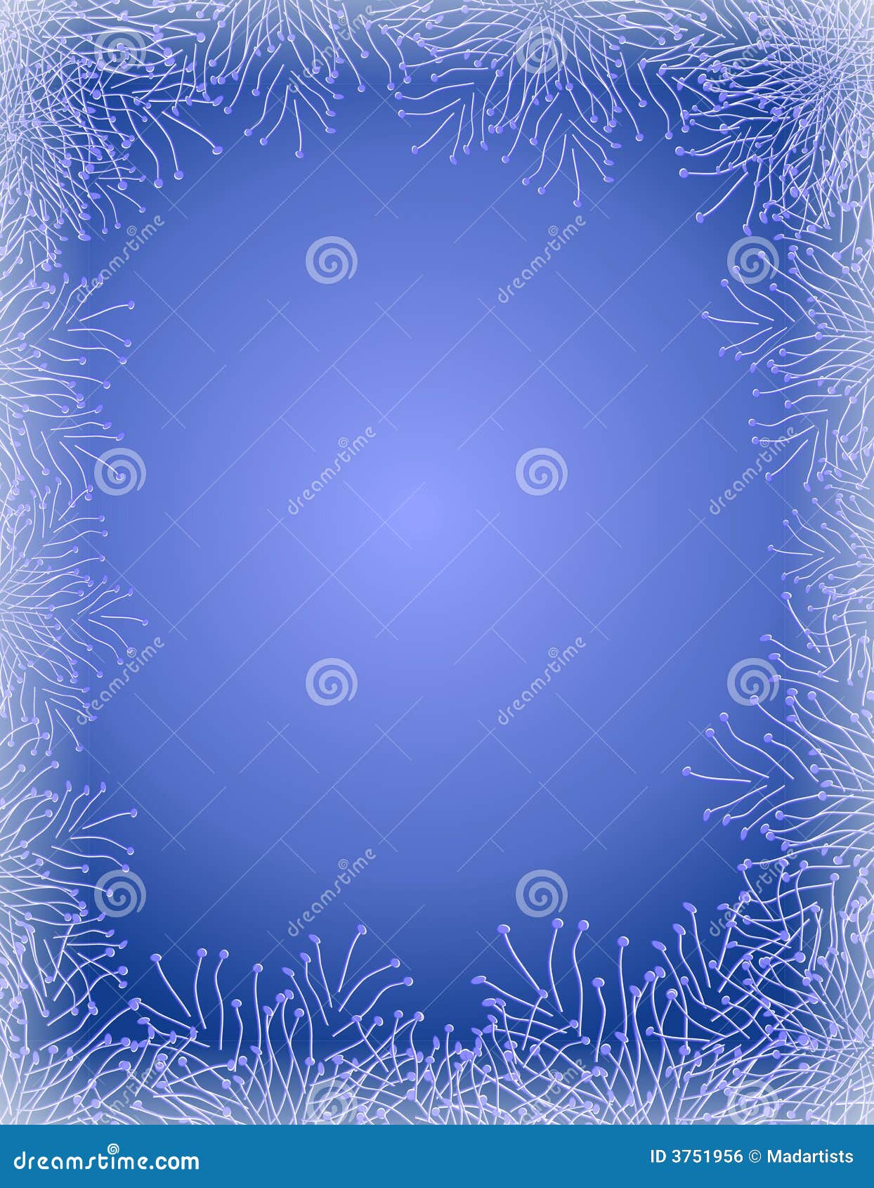 Blue Christmas Garland Border Stock Illustration - Illustration of ...