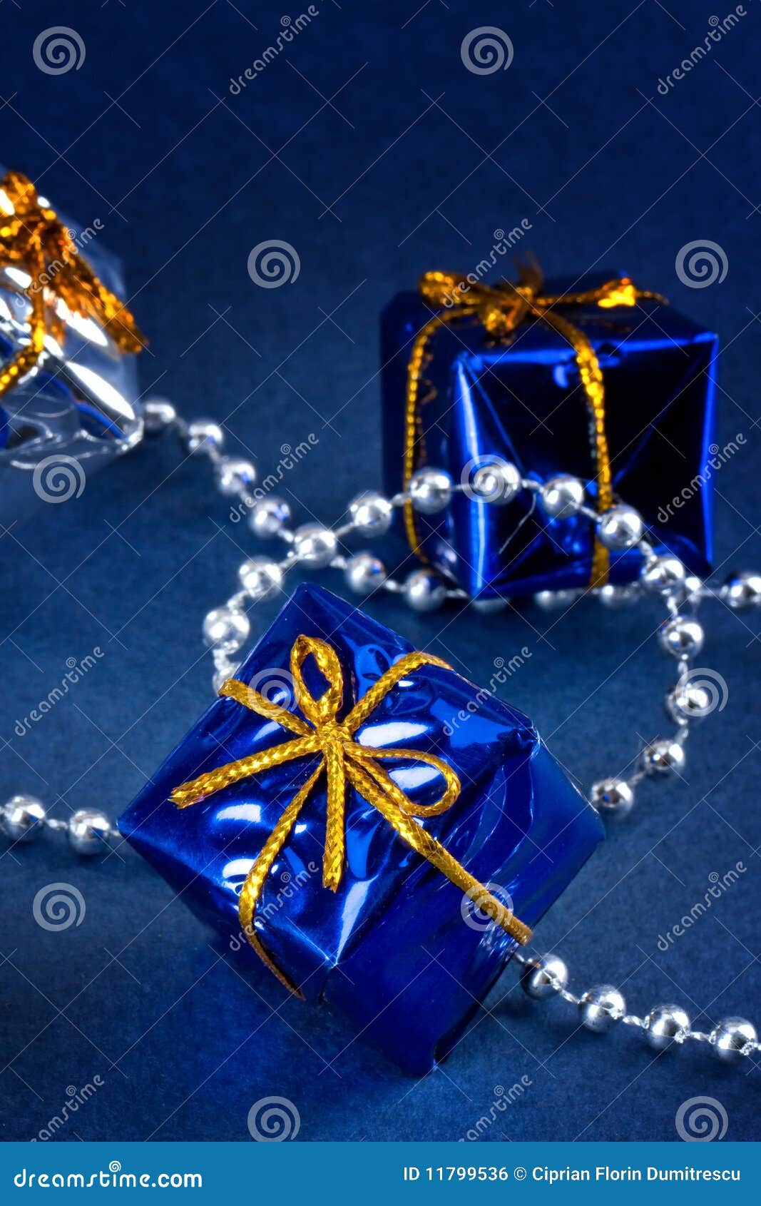 Blue christmas gift stock photo. Image of colors, decor - 11799536