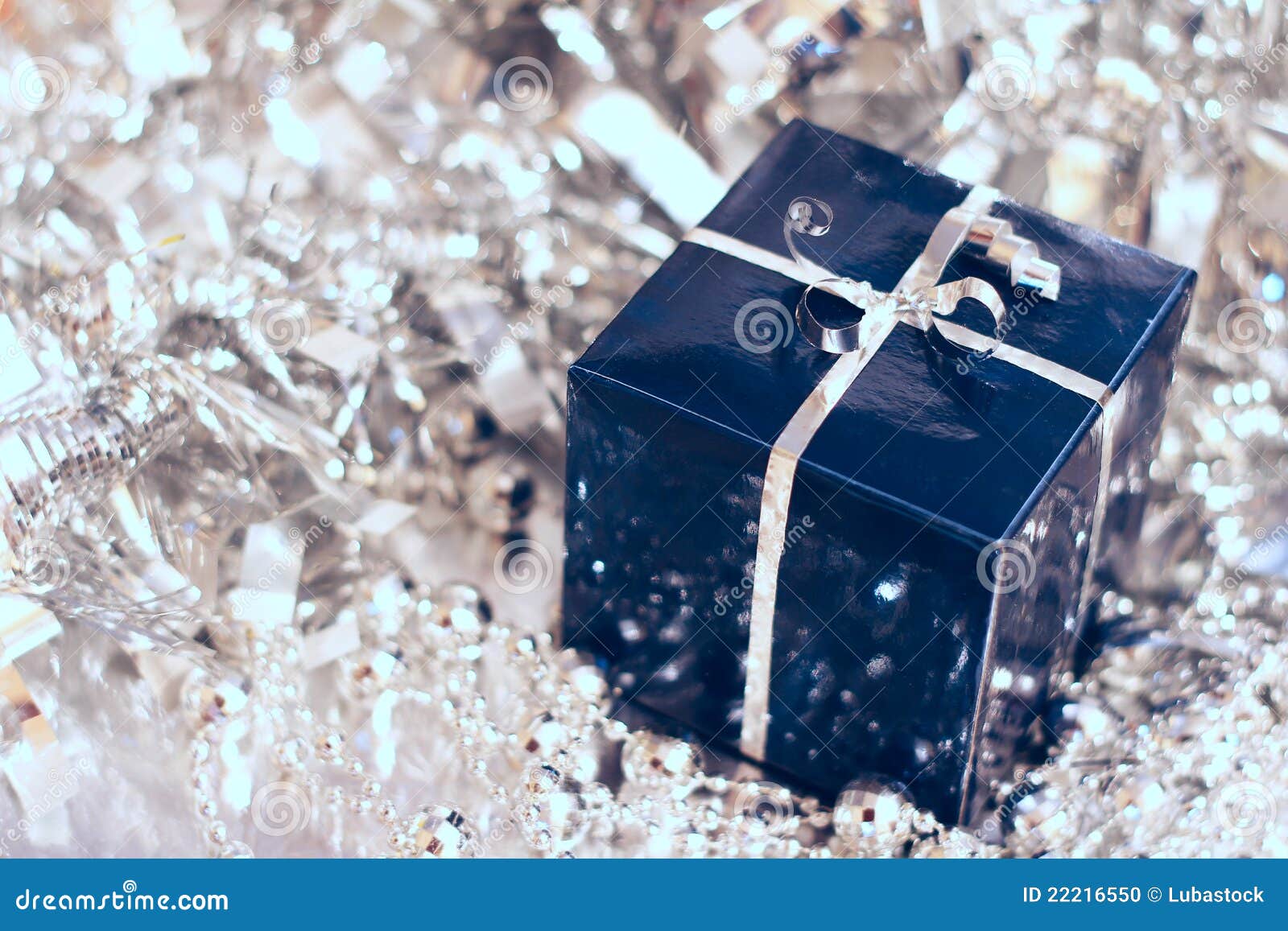 Blue christmas gift stock photo. Image of package, decorative - 22216550