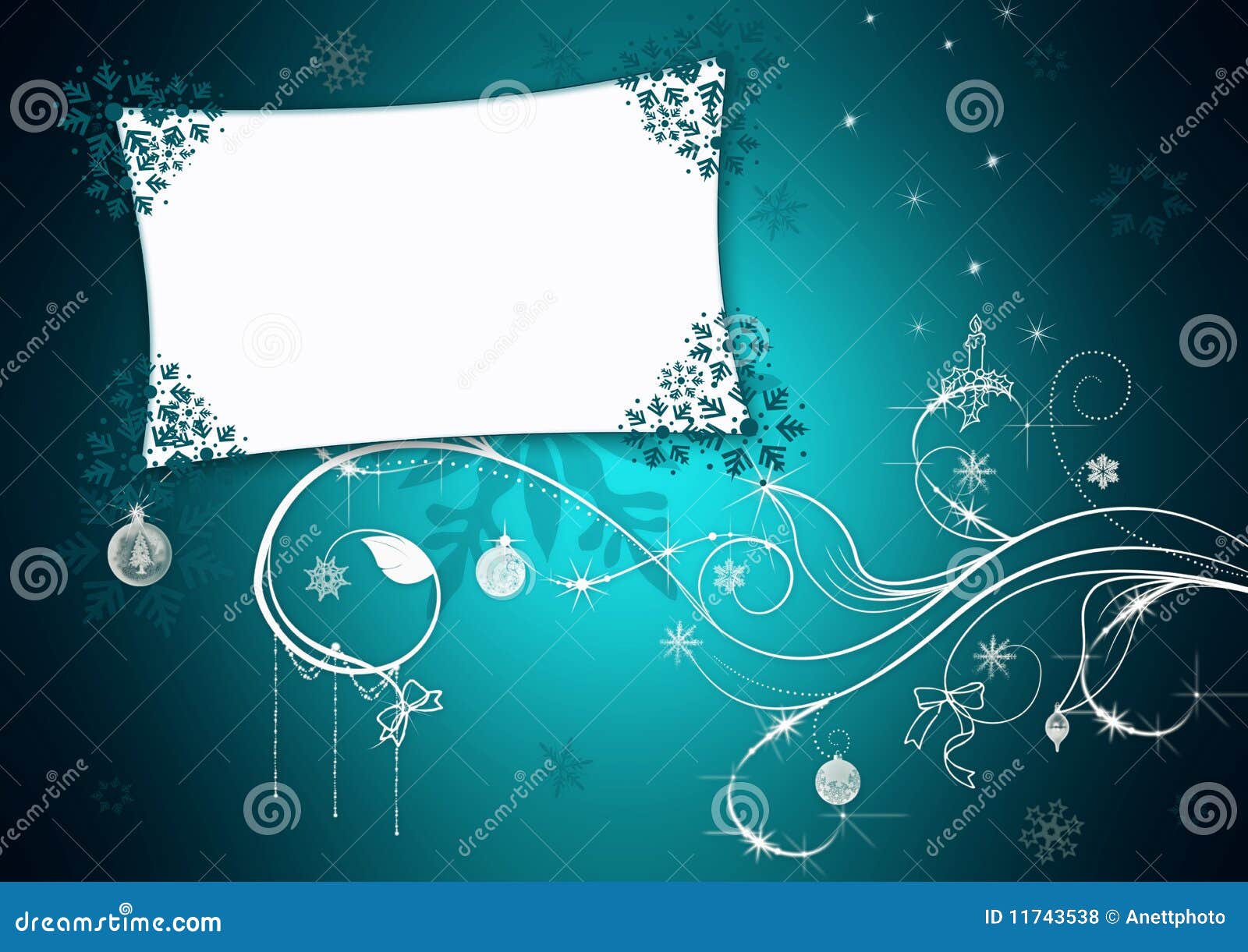 Blue Christmas Greeting Card Stock Illustration - Illustration of ...