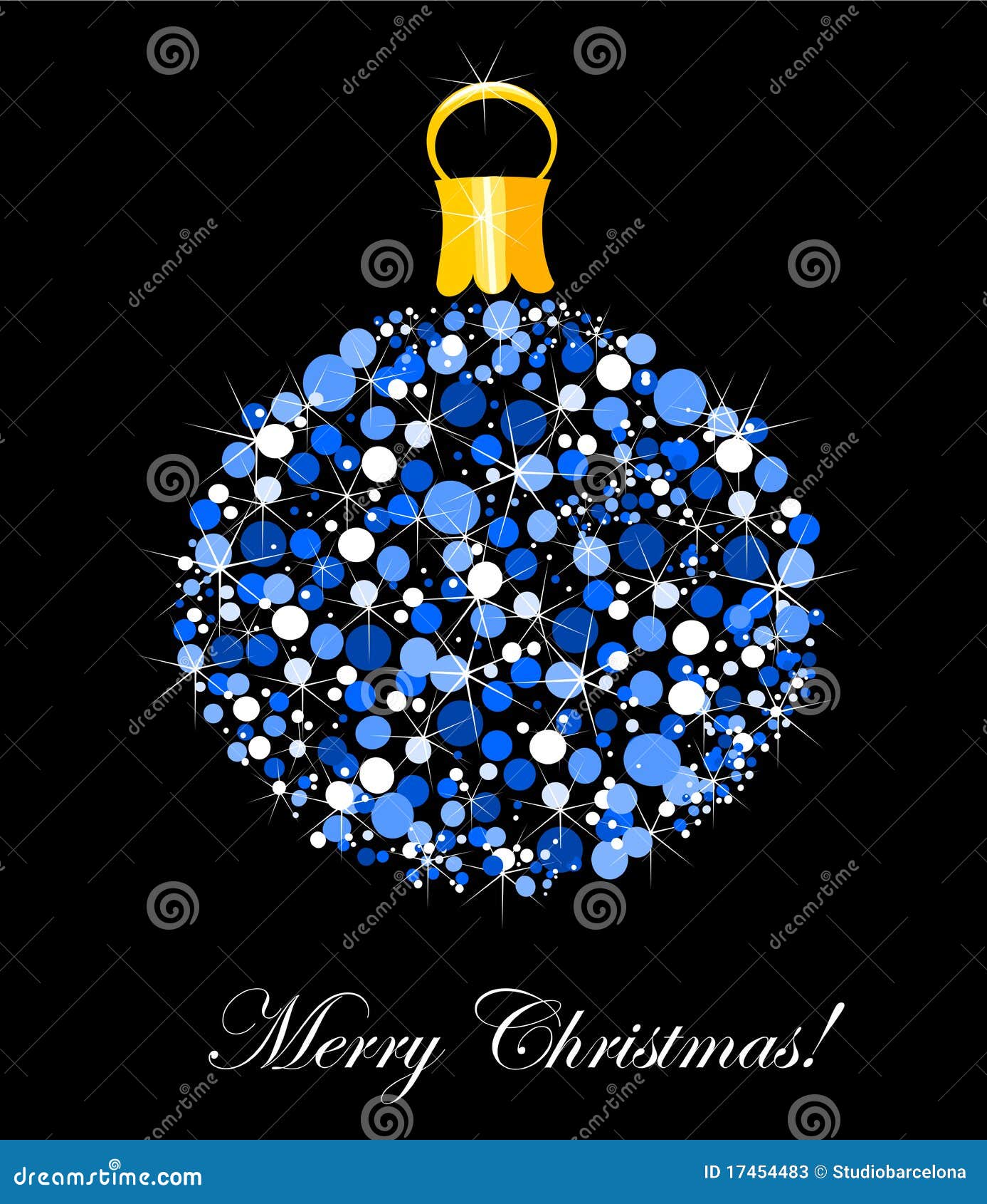 Blue Christmas ornament stock vector. Illustration of decor - 17454483