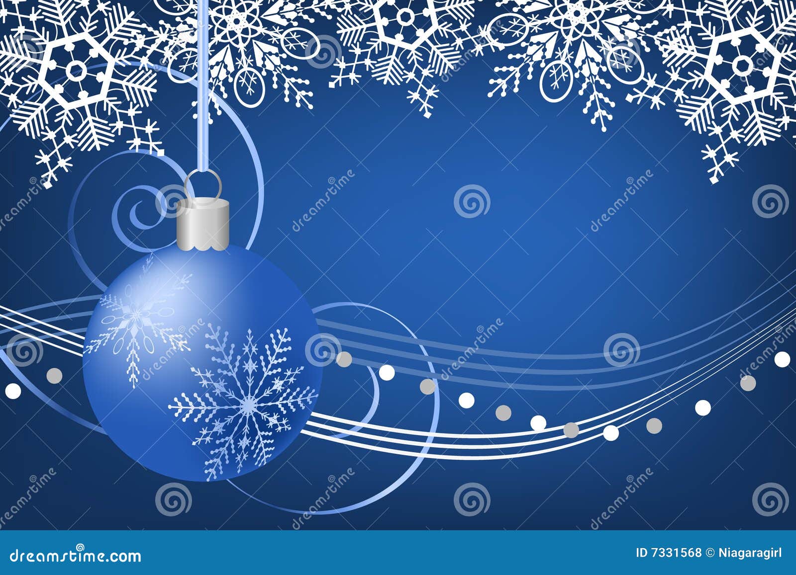 Blue Christmas Ornament stock vector. Illustration of christmas - 7331568
