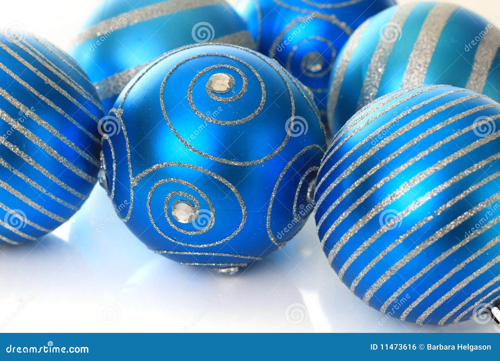 Blue Christmas ornaments stock photo. Image of glass - 11473616