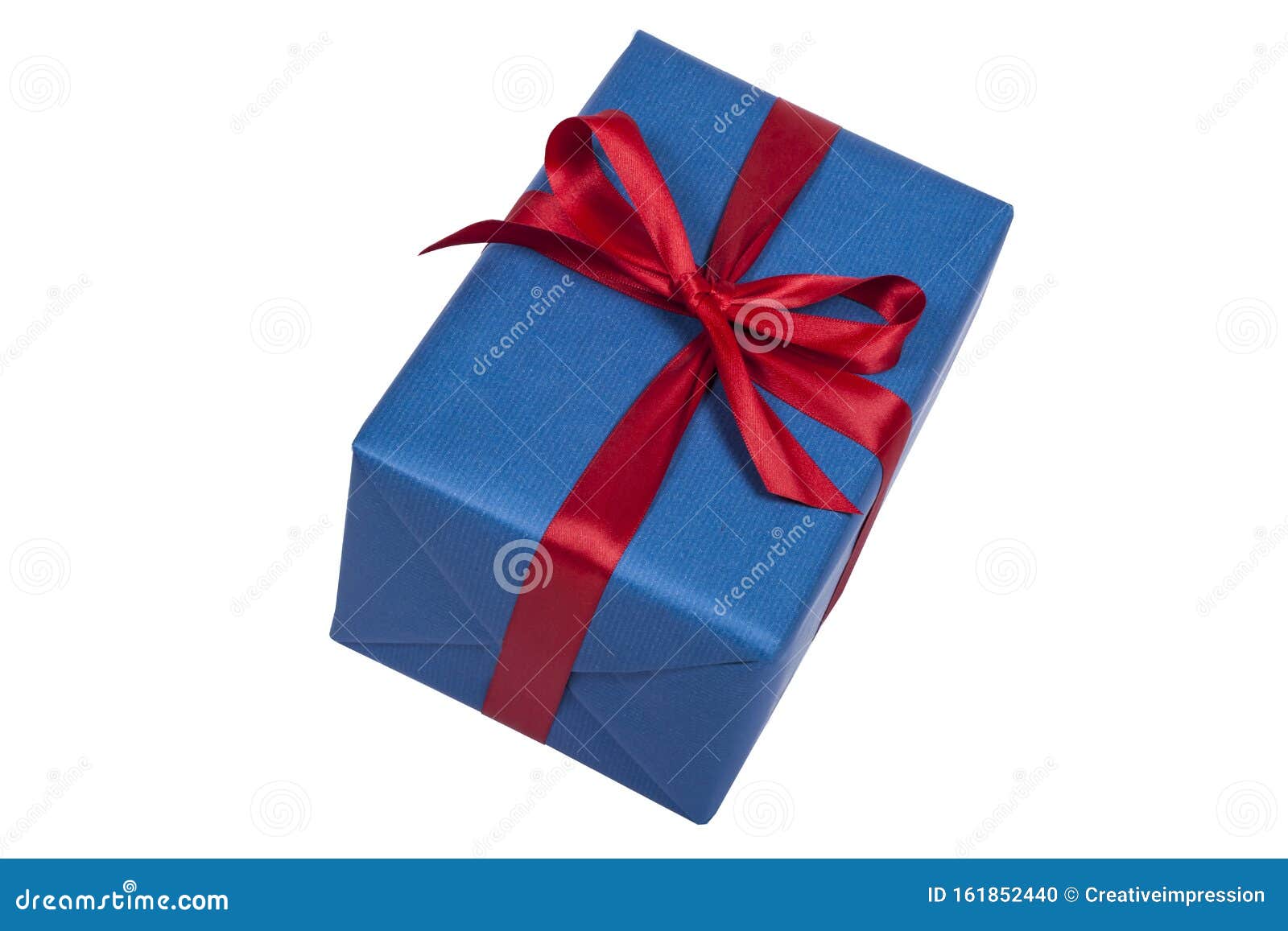 Blue christmas present stock photo. Image of advent - 161852440