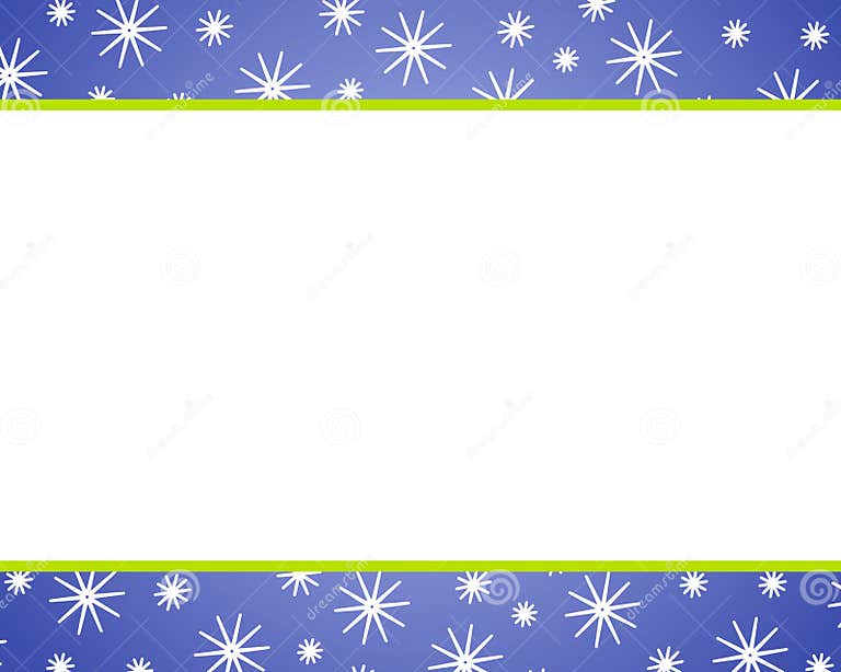 Blue Christmas Snow Borders Stock Illustration - Illustration of ...