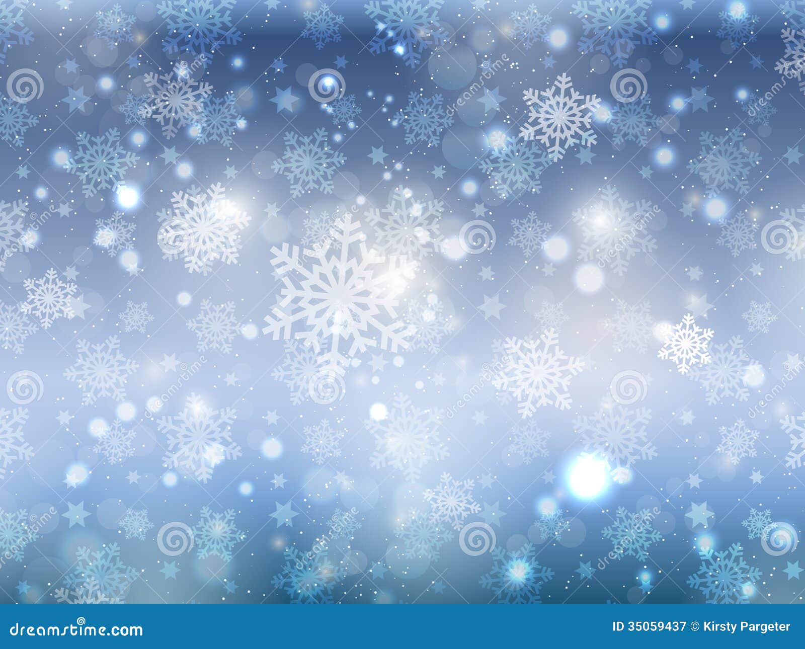 Blue Christmas Snowflake Background Stock Vector - Illustration of ...