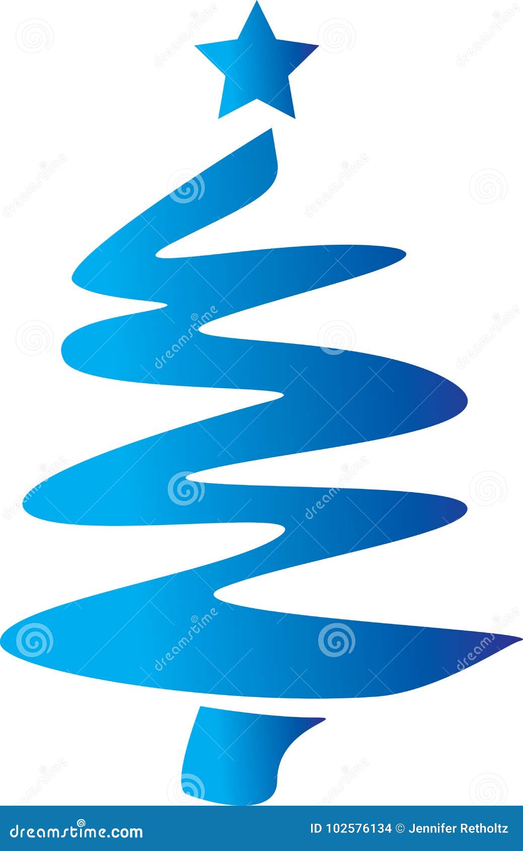 Blue Christmas Tree Background Graphic Template Stock Illustration ...