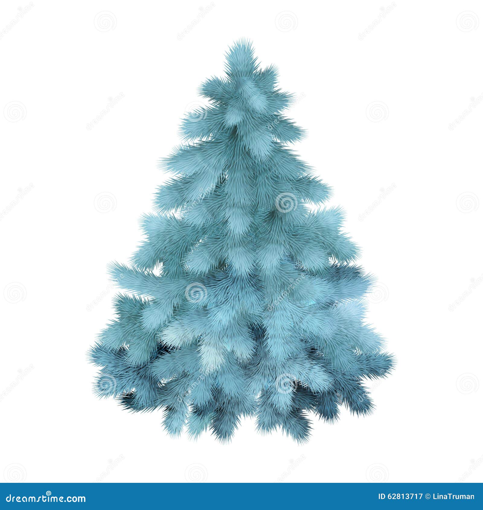 Blue Christmas Tree, Realistic Vector Illustration. Stock Vector ...