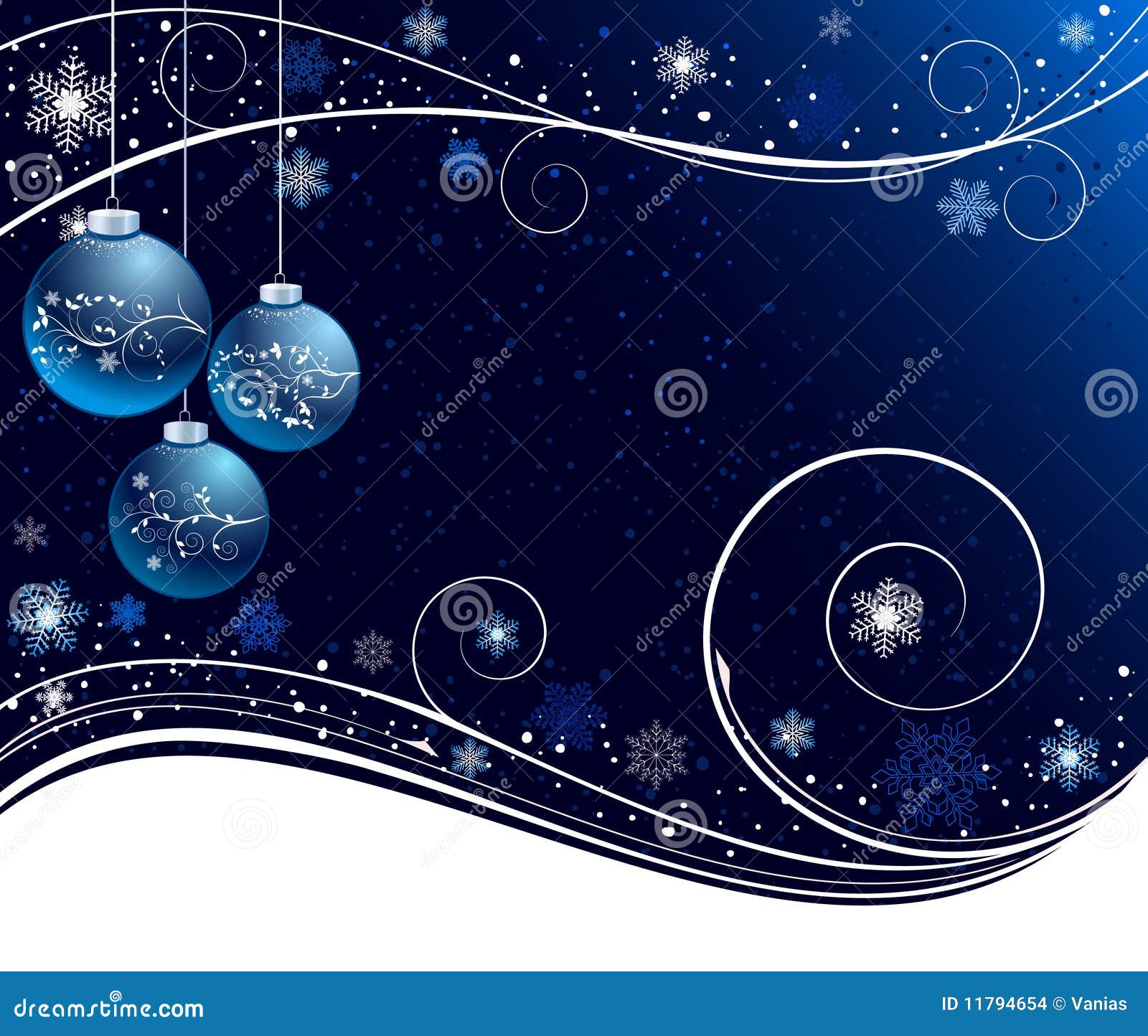 Blue Christmas Vector Illustration Stock Vector - Illustration of snow ...