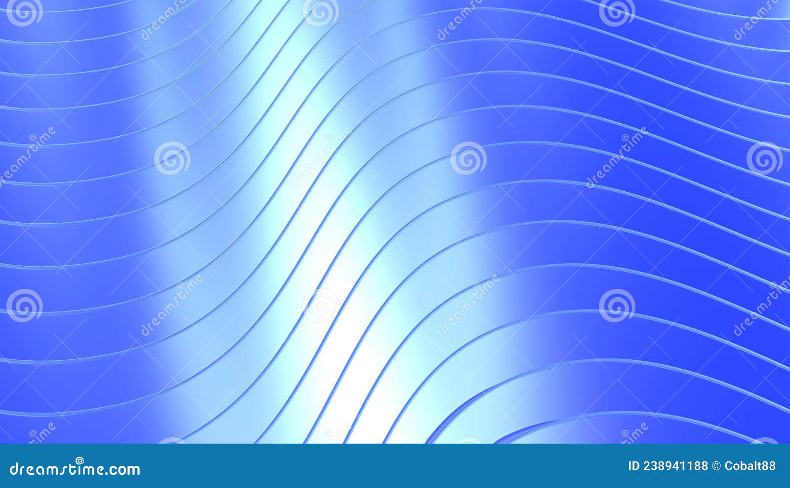 Blue Chrome Background, 3D Shiny Striped Texture Stock Illustration ...