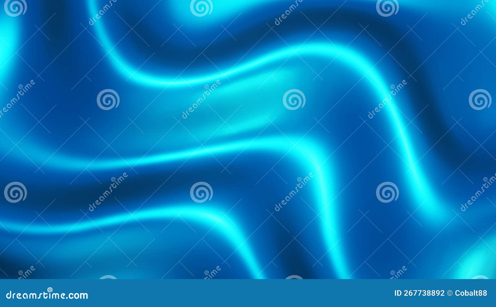 Blue Chrome Metal Texture with Waves Stock Illustration - Illustration ...