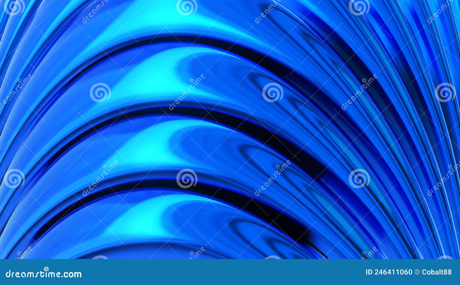 Blue Chrome Metallic Background, Shiny Striped 3D Metal Abstract ...