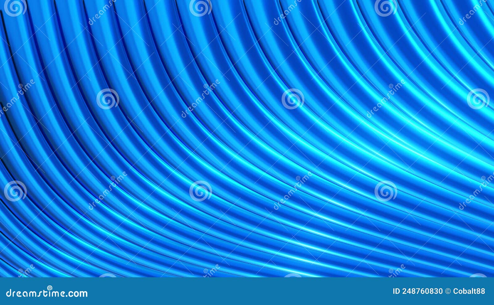 Blue Chrome Metallic Background, Shiny Striped 3D Metal Abstract ...