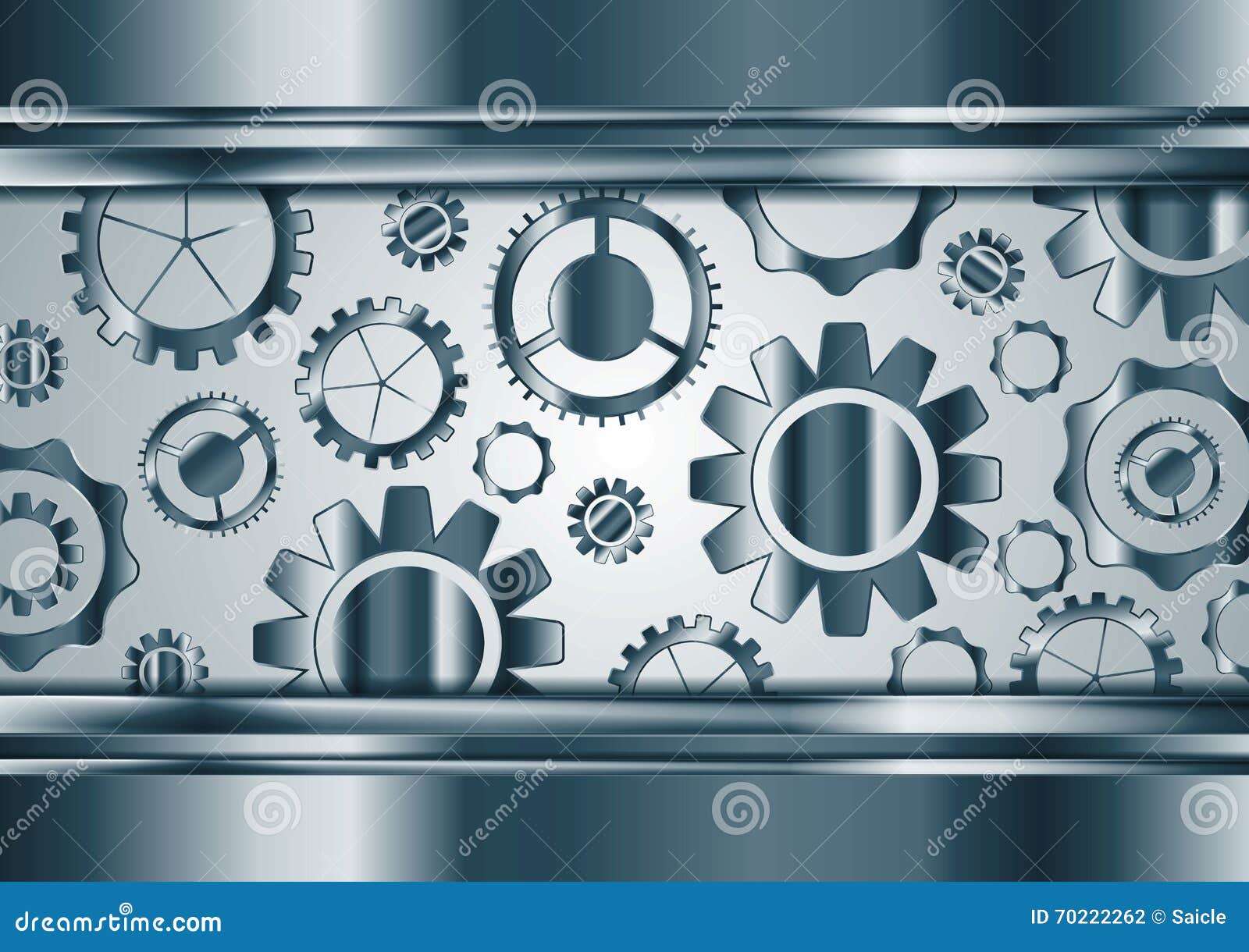 Mechanism Background With Cogwheels And Gears Cartoon Vector ...