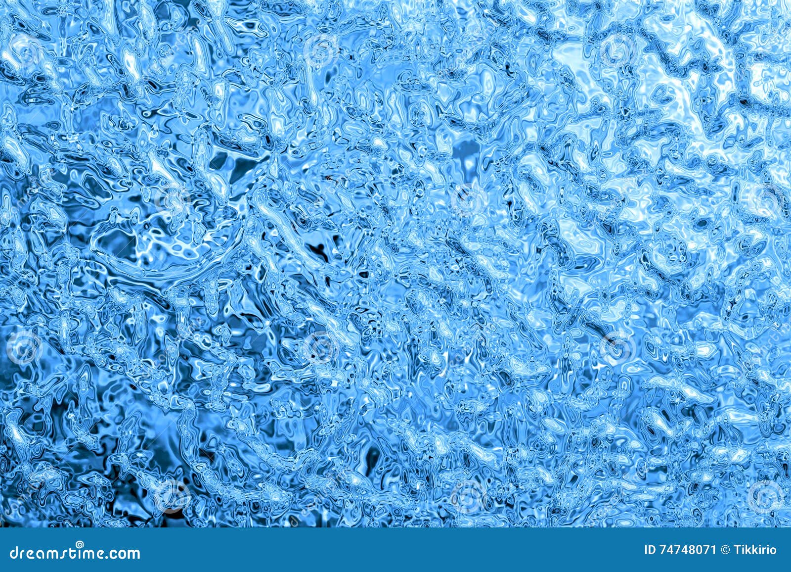 Blue Chromium Liquid Background, Shiny Ripple Water Effect Stock Image ...