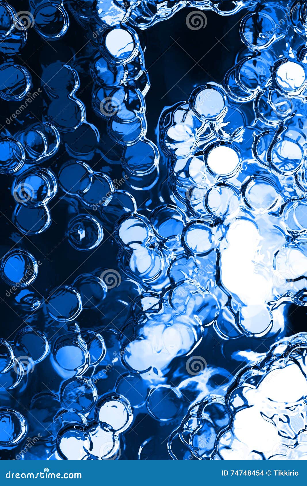 Blue Chromium Liquid Background, Shiny Ripple Water Effect Stock Photo ...