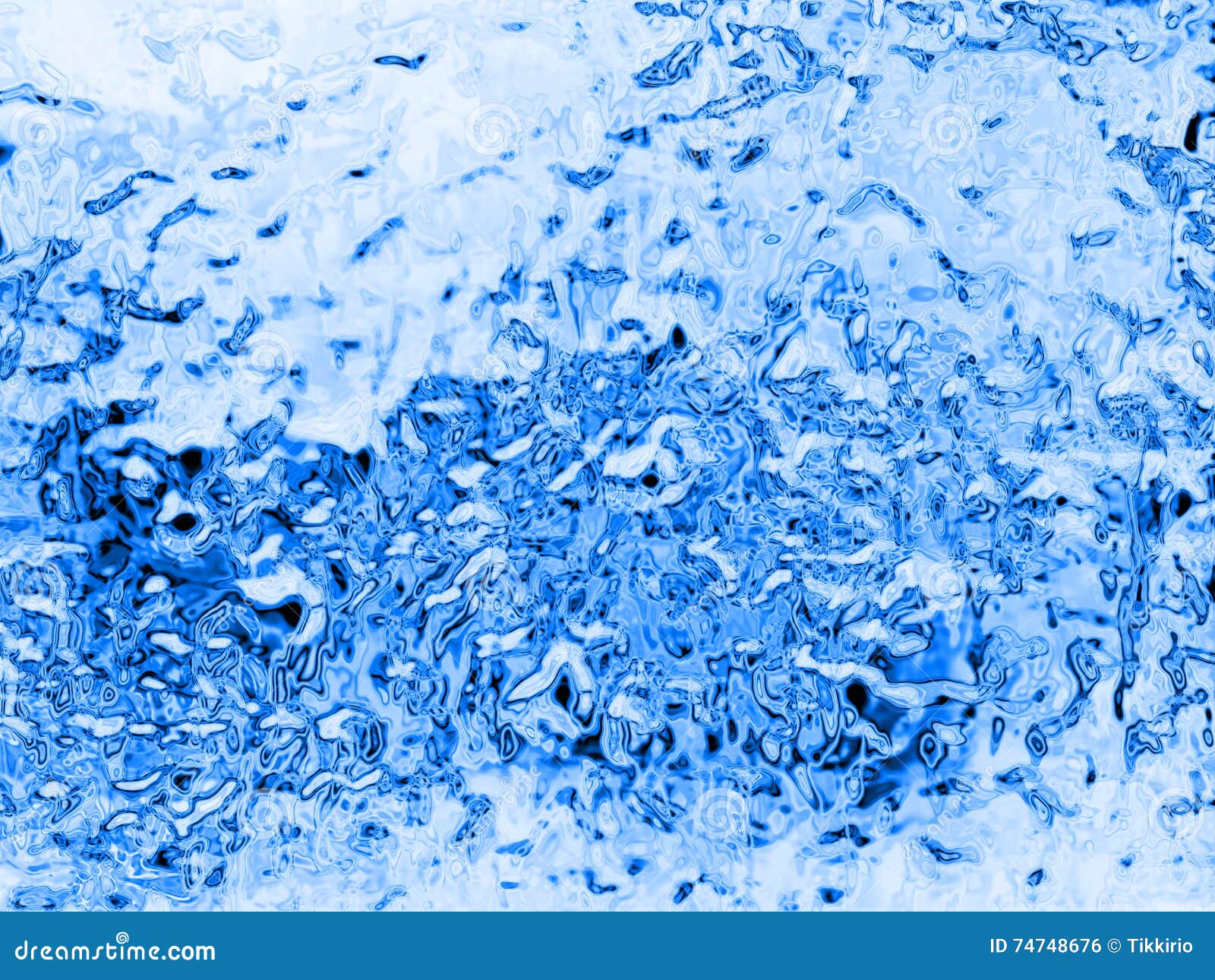 Blue Chromium Liquid Background, Shiny Ripple Water Effect Stock Photo ...