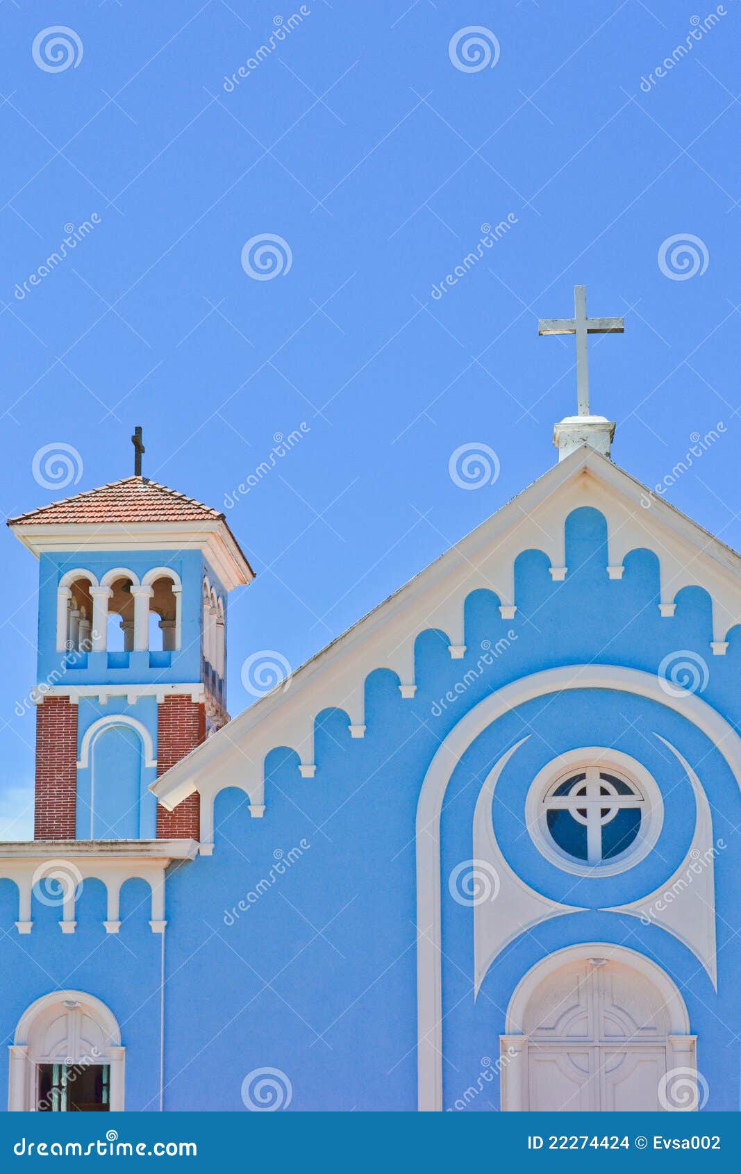 Blue Church stock photo. Image of blue, praise, contrast - 22274424