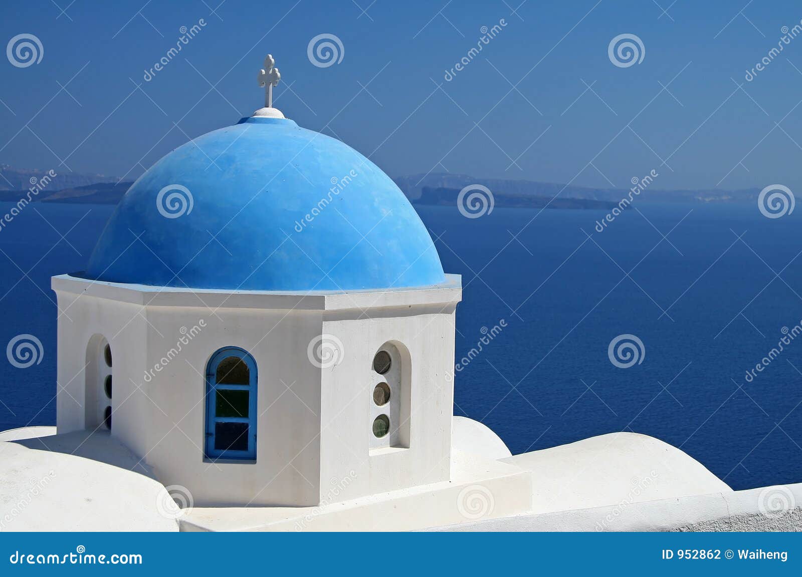 Blue Church stock photo. Image of glass, ground, hill, greek - 952862