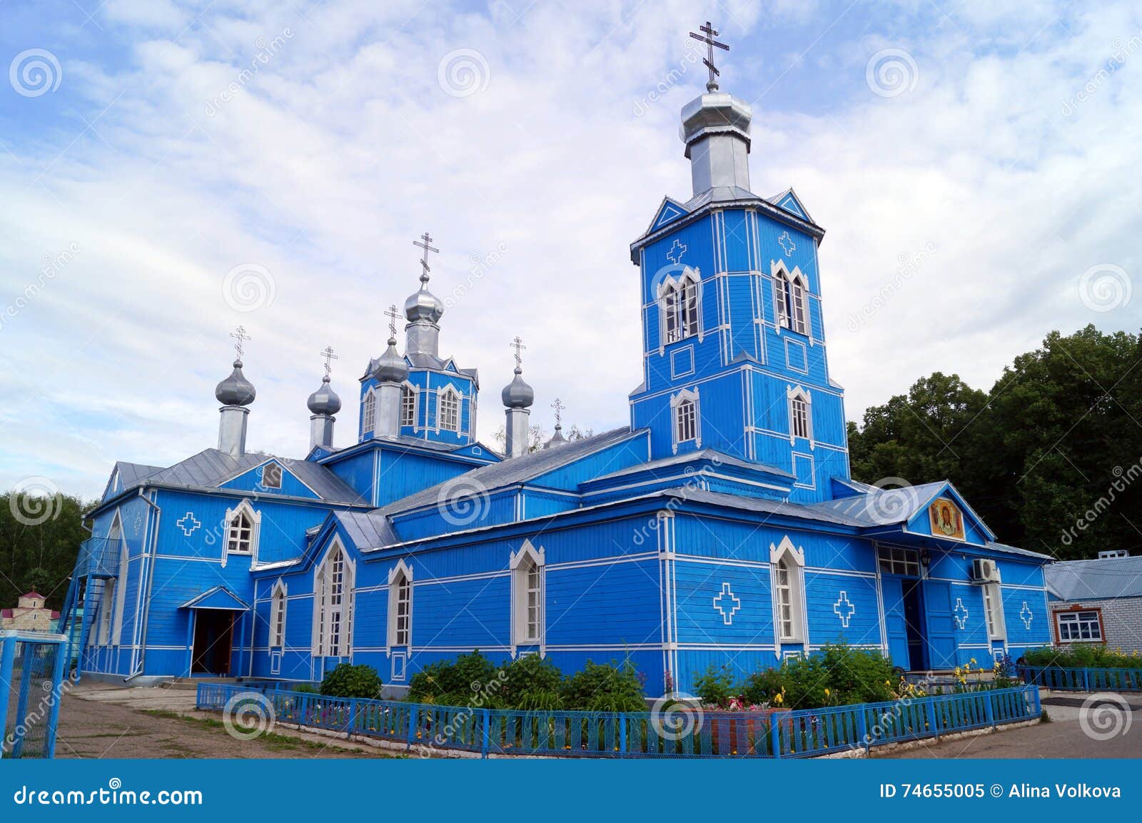 Blue Church in Bolgar, Russia Stock Image - Image of landmark ...