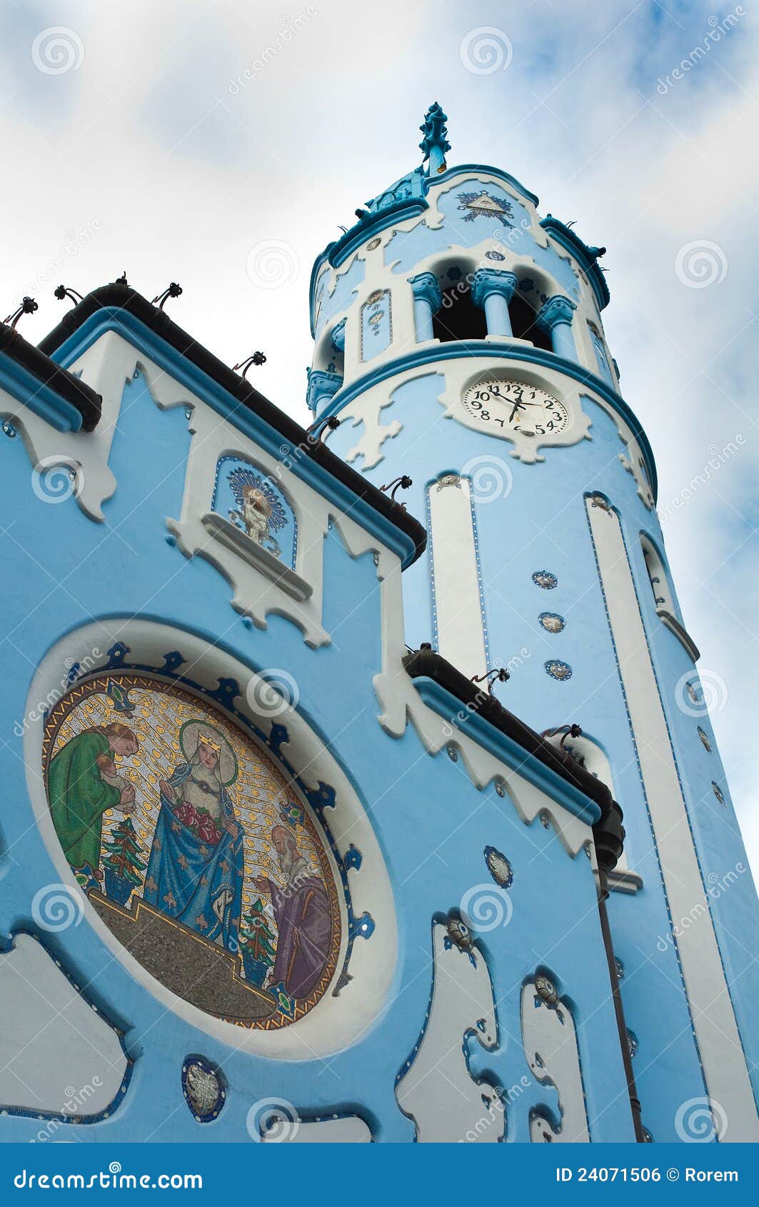 Blue Church in Bratislava stock photo. Image of religion - 24071506