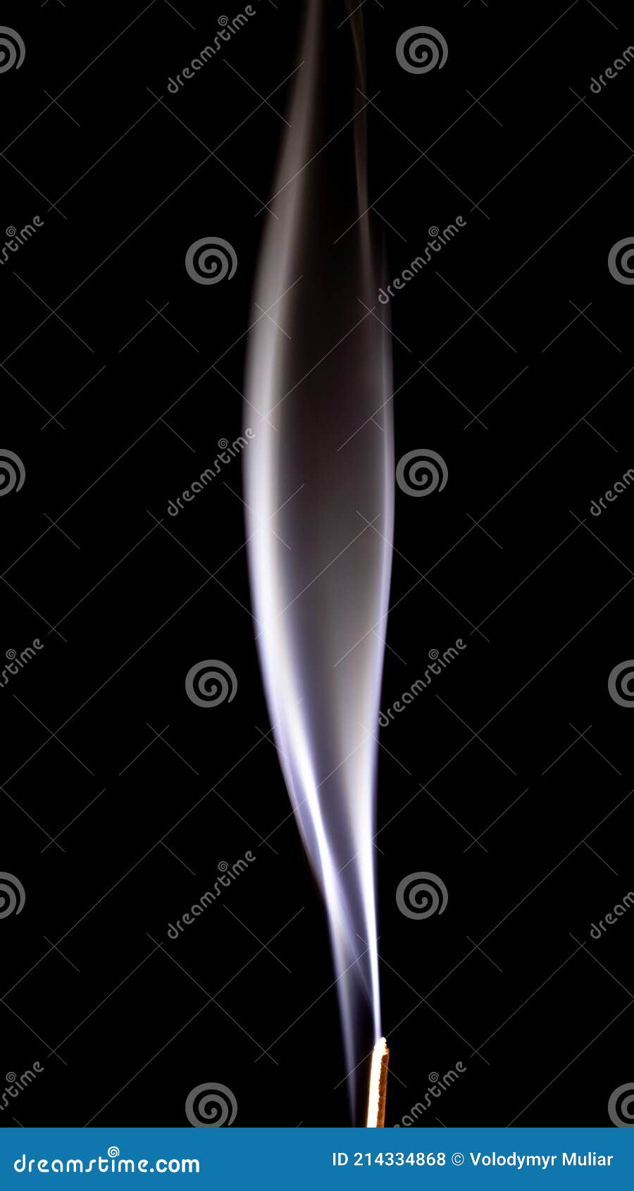 Blue Cigarette Smoke on a Black Isolated Background Stock Photo - Image ...