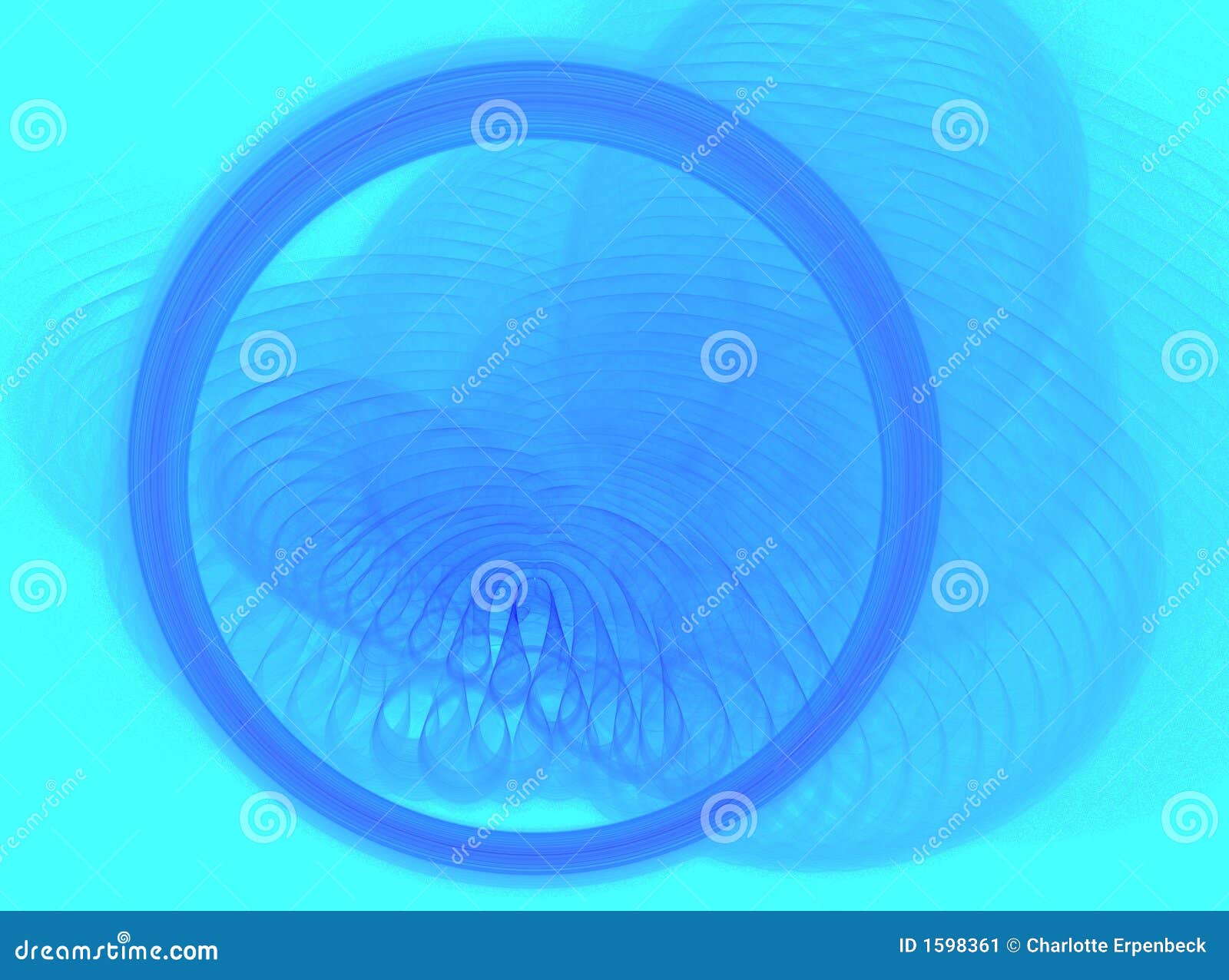 Blue circle stock image. Image of generative, curves, computer - 1598361